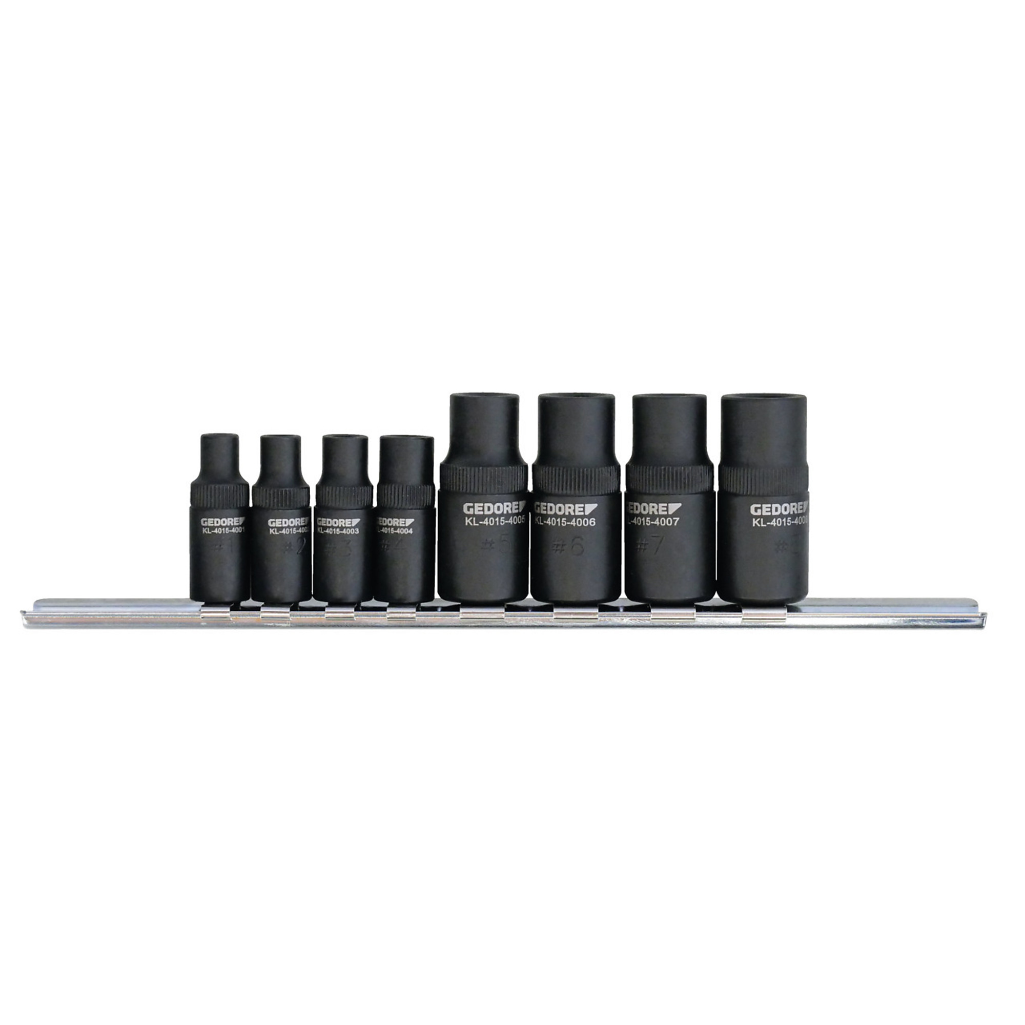 Gedore, Socket spanner adapter kit tap, Size 0.25 in, Included (qty.) 8 ...