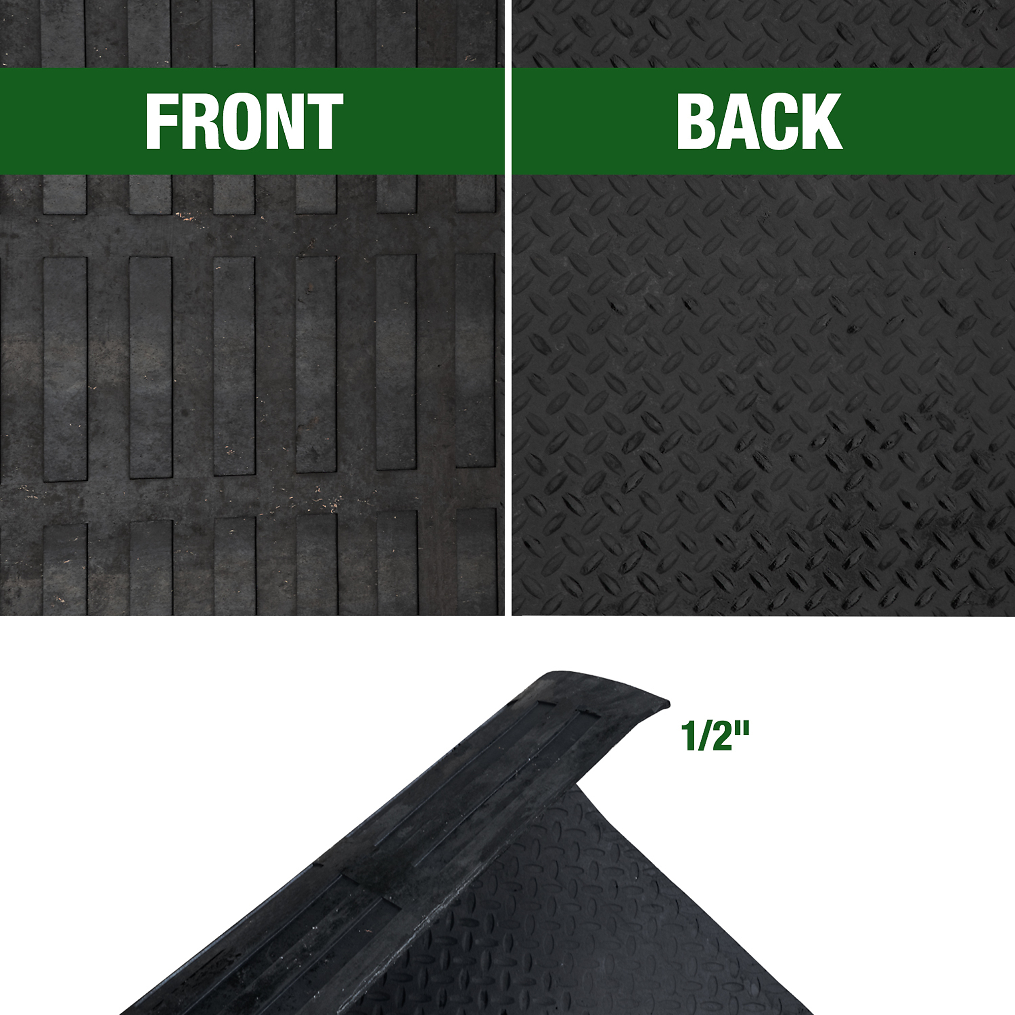 Boomerang Rubber, 5ft. X 7ft. X 1/2in. Rubber Horse Stable Stall Mat ...