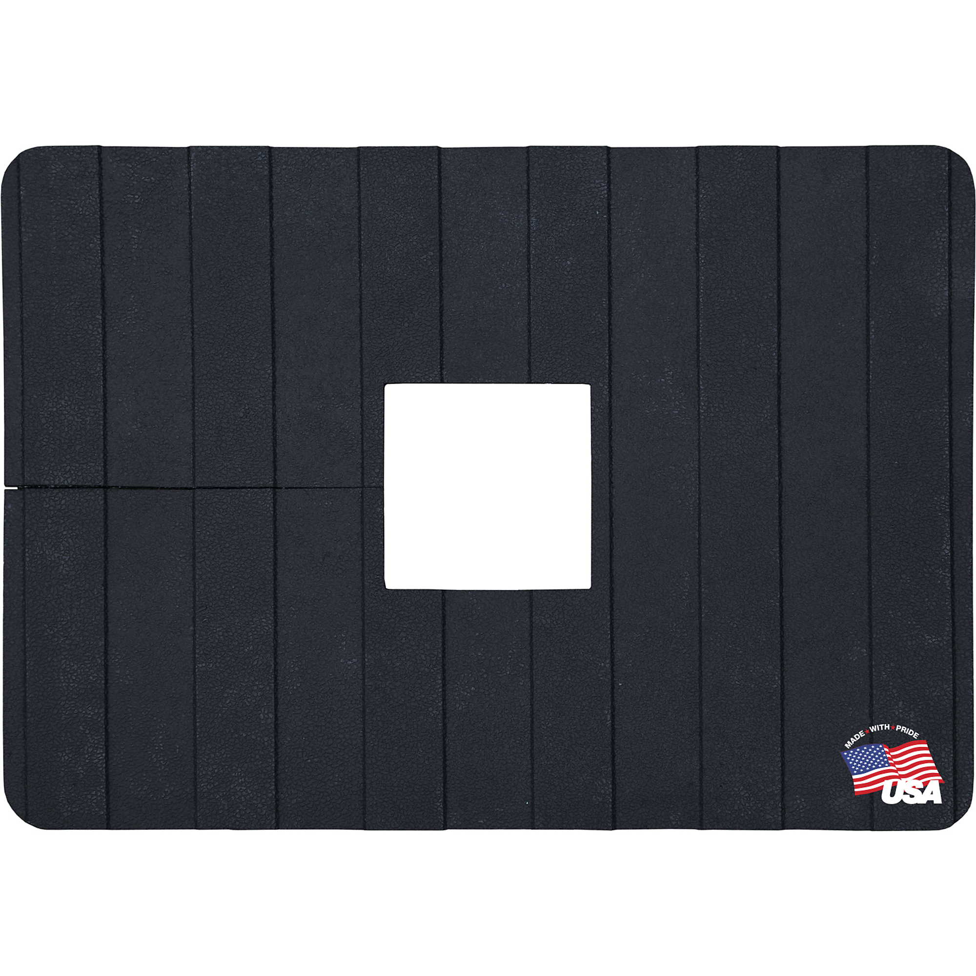 Boomerang Rubber, 21in. X 15in. Square Rubber Fence Post Mat Pad Covers ...