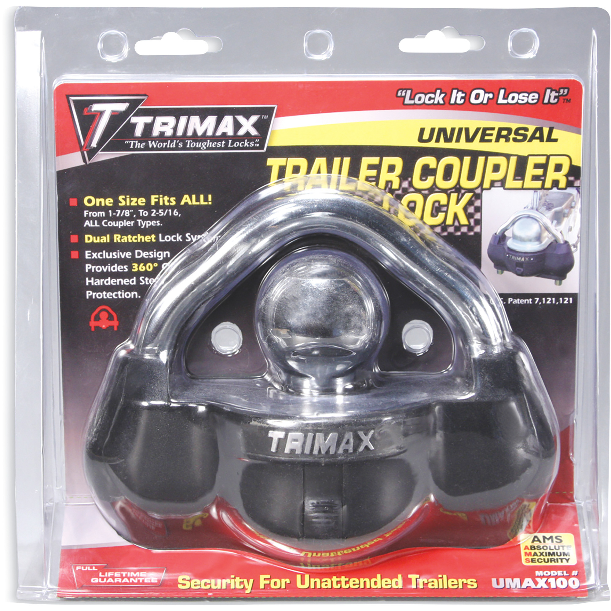 Trimax Premium Universal Trailer Coupler Lock, Model# UMAX100 ...