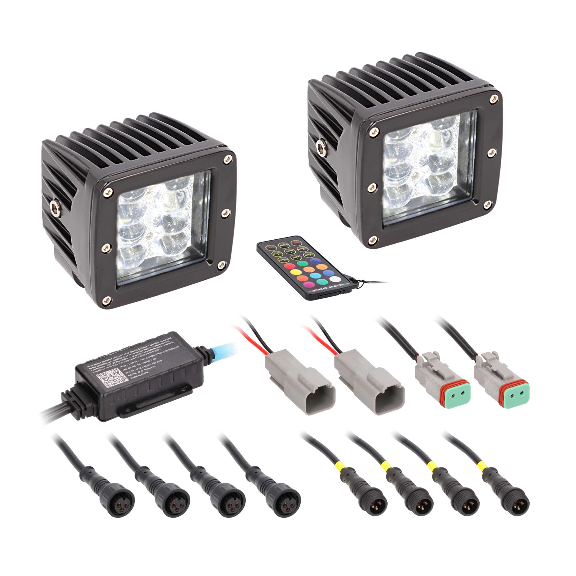 Heise, Chasing Lights Series 3in. Spot Light Cubes, 2-Pack, Light Type ...