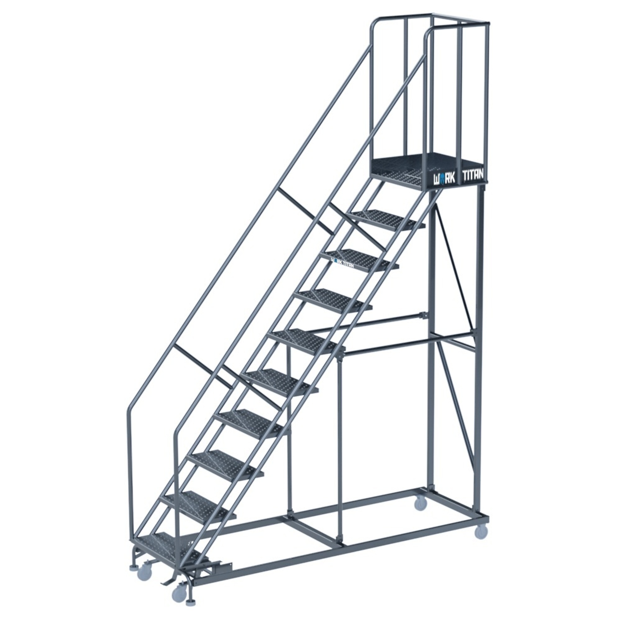 Ballymore, 10 Step Work Titan Ladder- 800 lb. Capacity, Overall Height ...