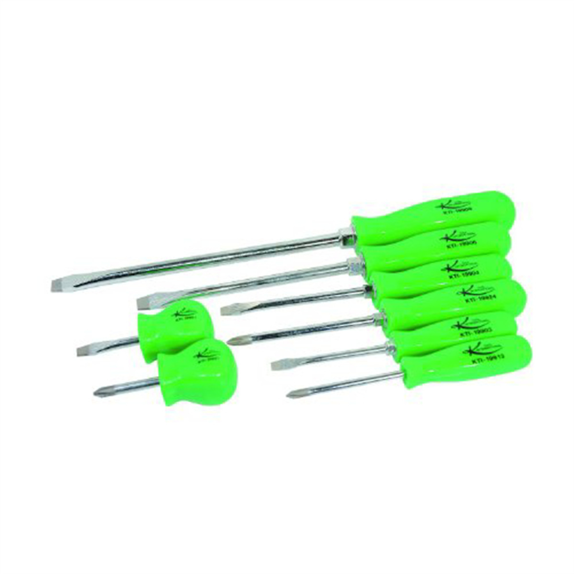 K Tool International 8-Piece Screwdriver Set - Green Square Handles ...