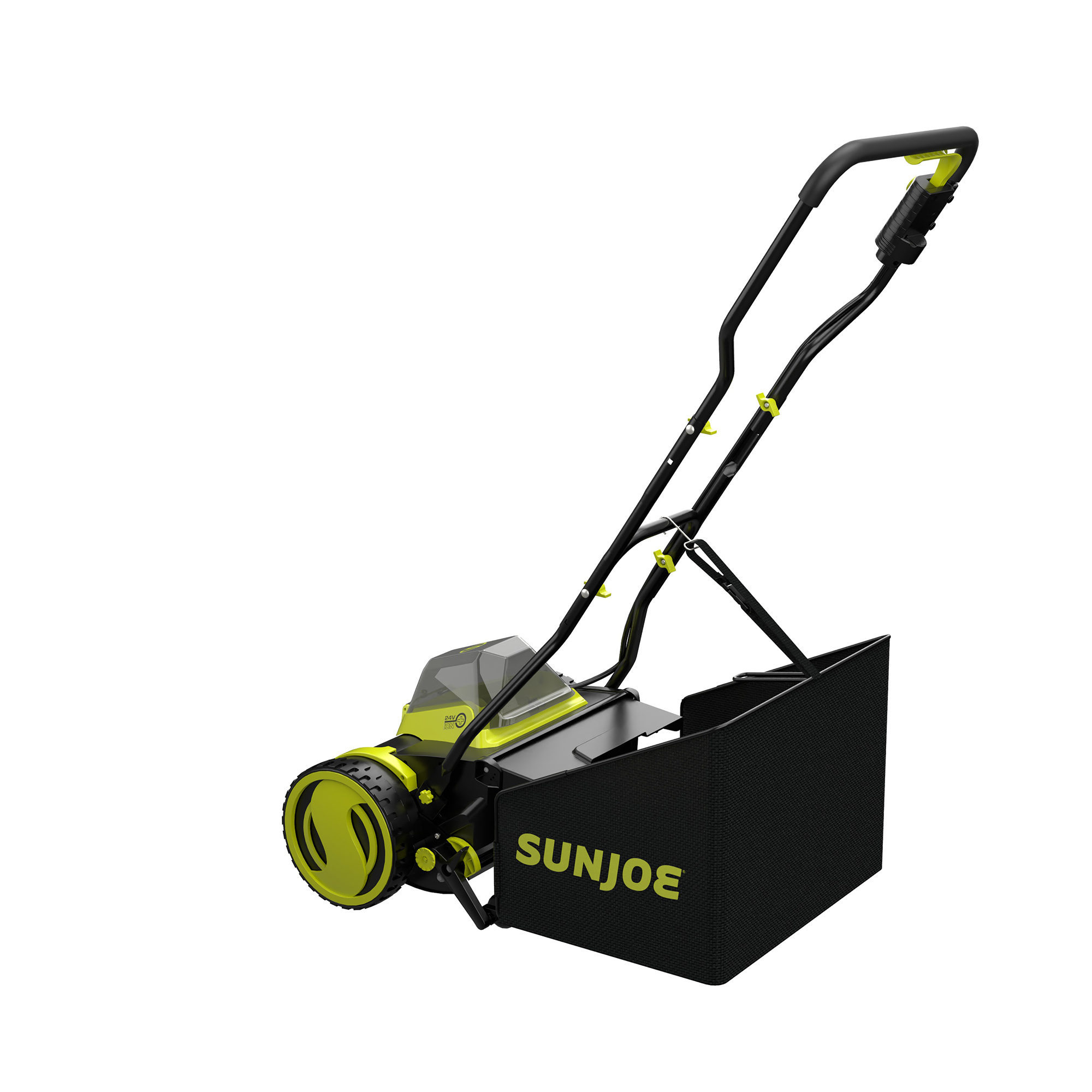 SunJoe, Cordless Push Reel Mower Battery and Charger, Cutting Width 15 ...