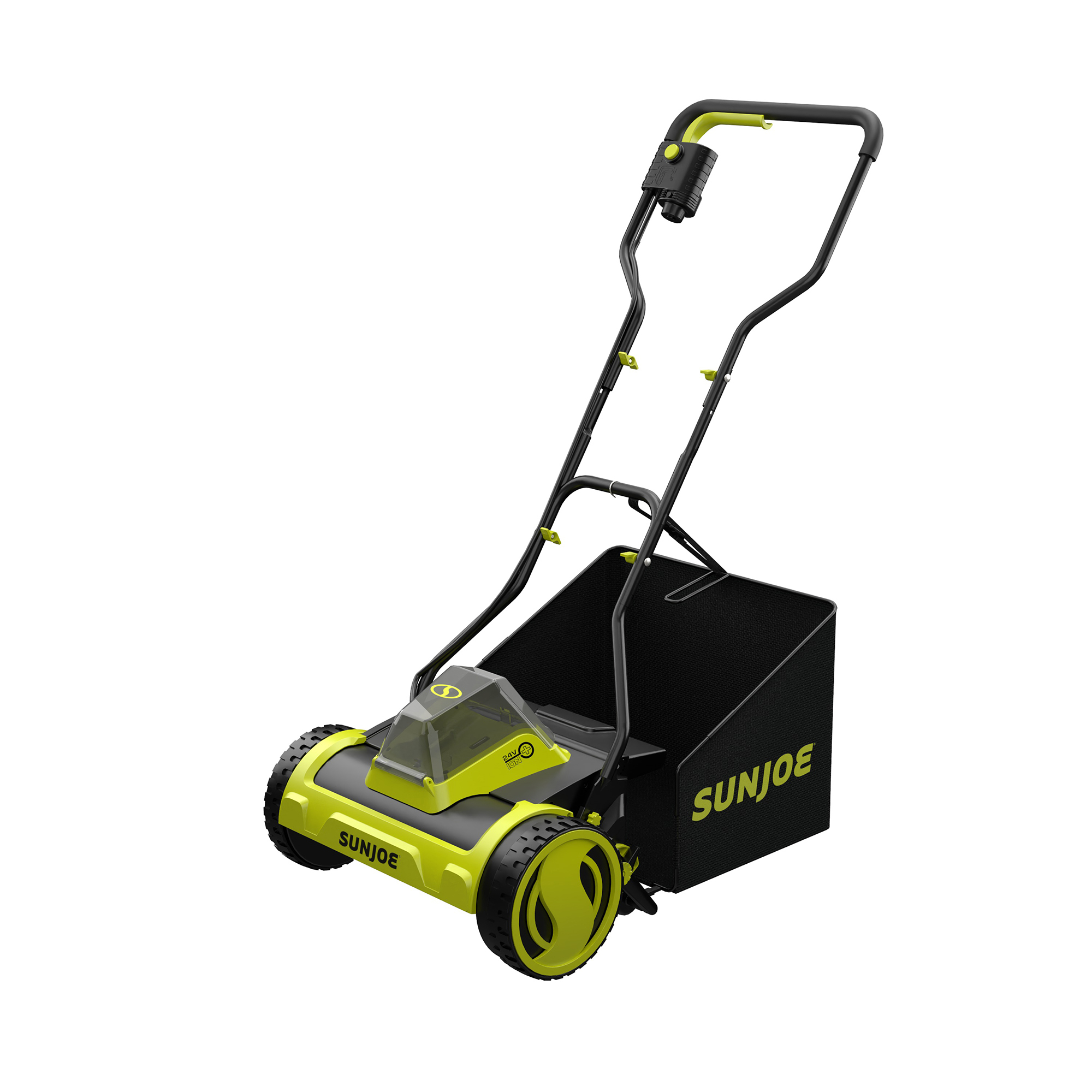 SunJoe, Cordless Push Reel Mower Battery and Charger, Cutting Width 15 ...