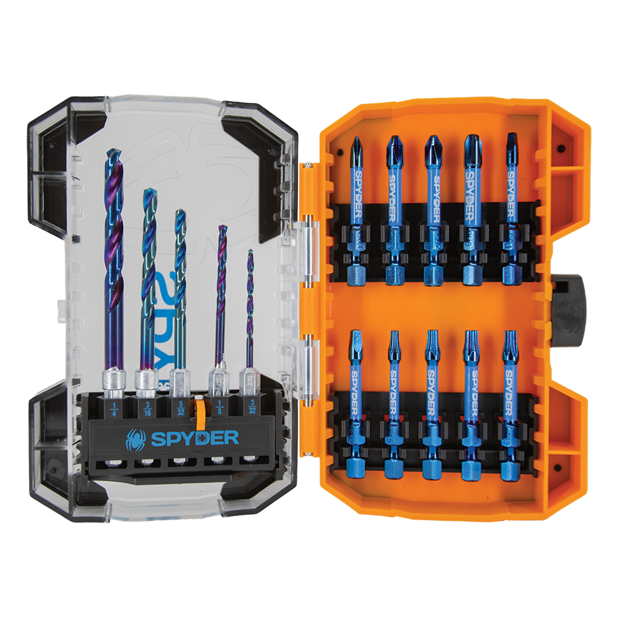 SPYDER Stinger™ Mach-Blue™, 15-Piece Drill And Impact Driver Bit Kit ...