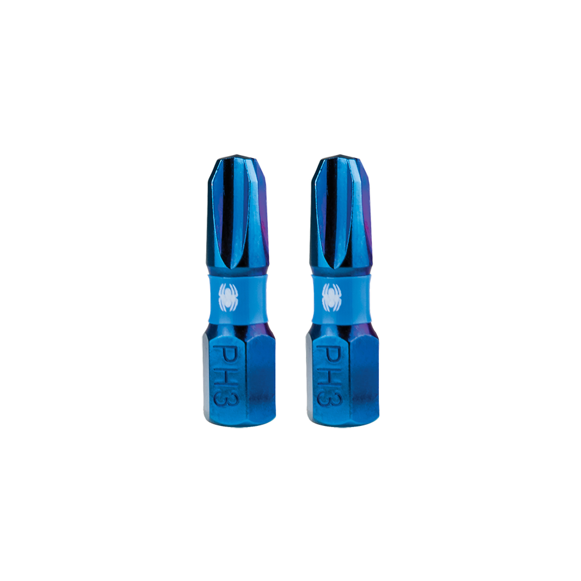 SPYDER Mach-Blue™, 2Pc 1/4in. X 1in. Mach-Blue Impact Driver Bit, Ph3 ...