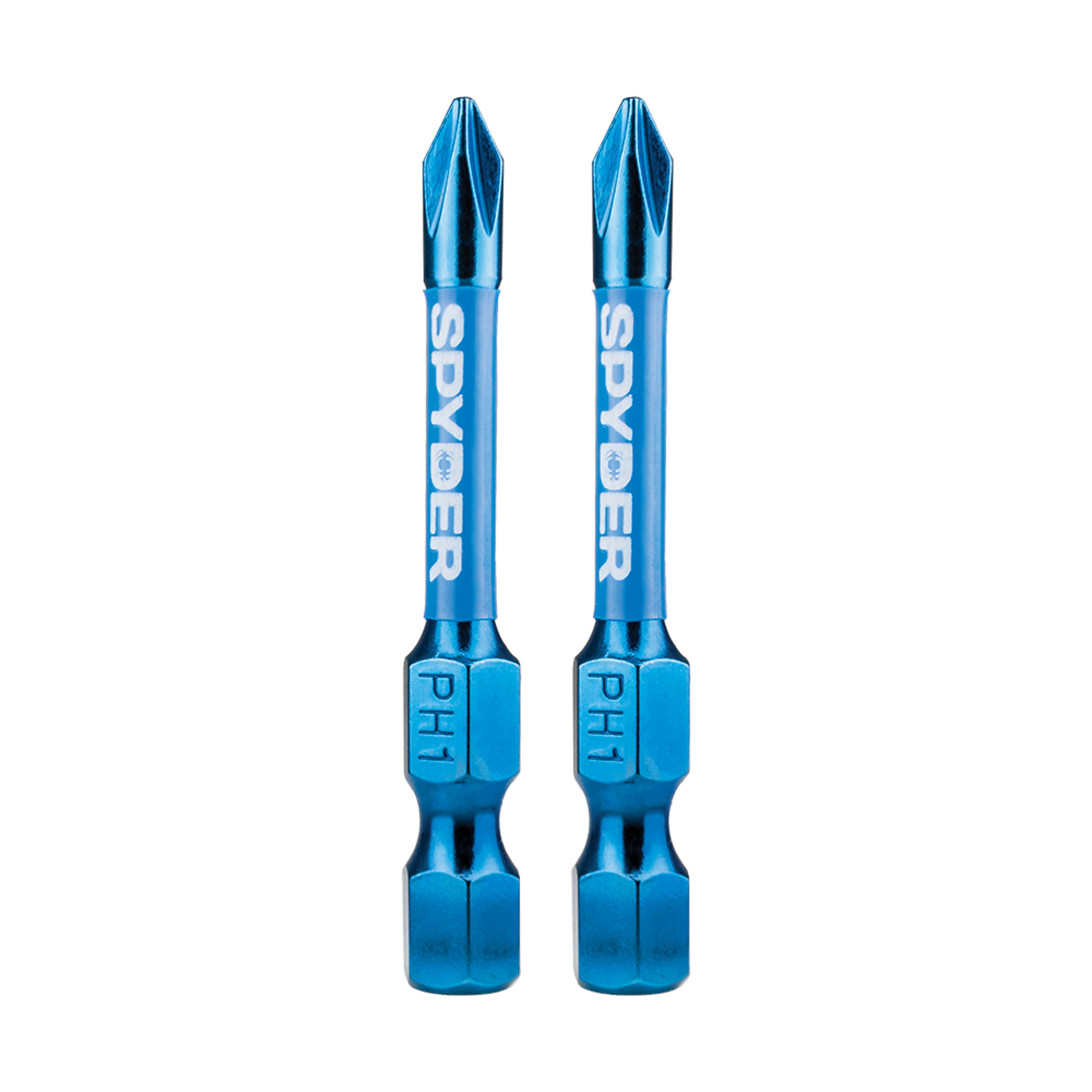 SPYDER Mach-Blue™, 2Pc 1/4in. X 2in. Mach-Blue Impact Driver Bit, Ph1 ...