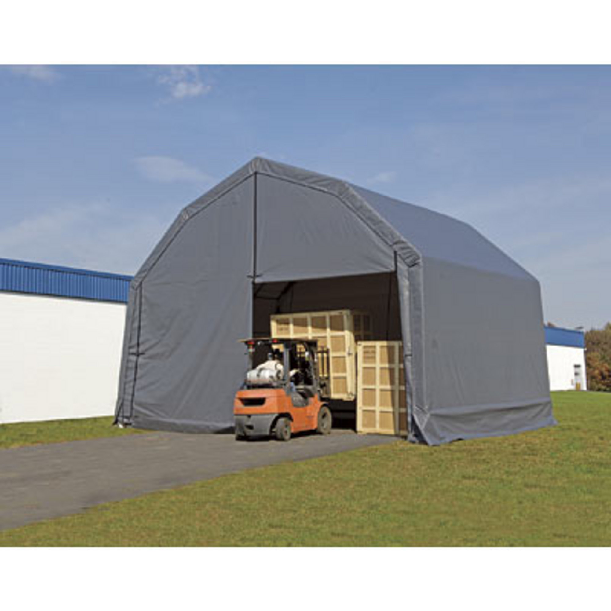 ShelterLogic 25Ft.W Homestead Barn Style Storage Building — 32ft.L x ...