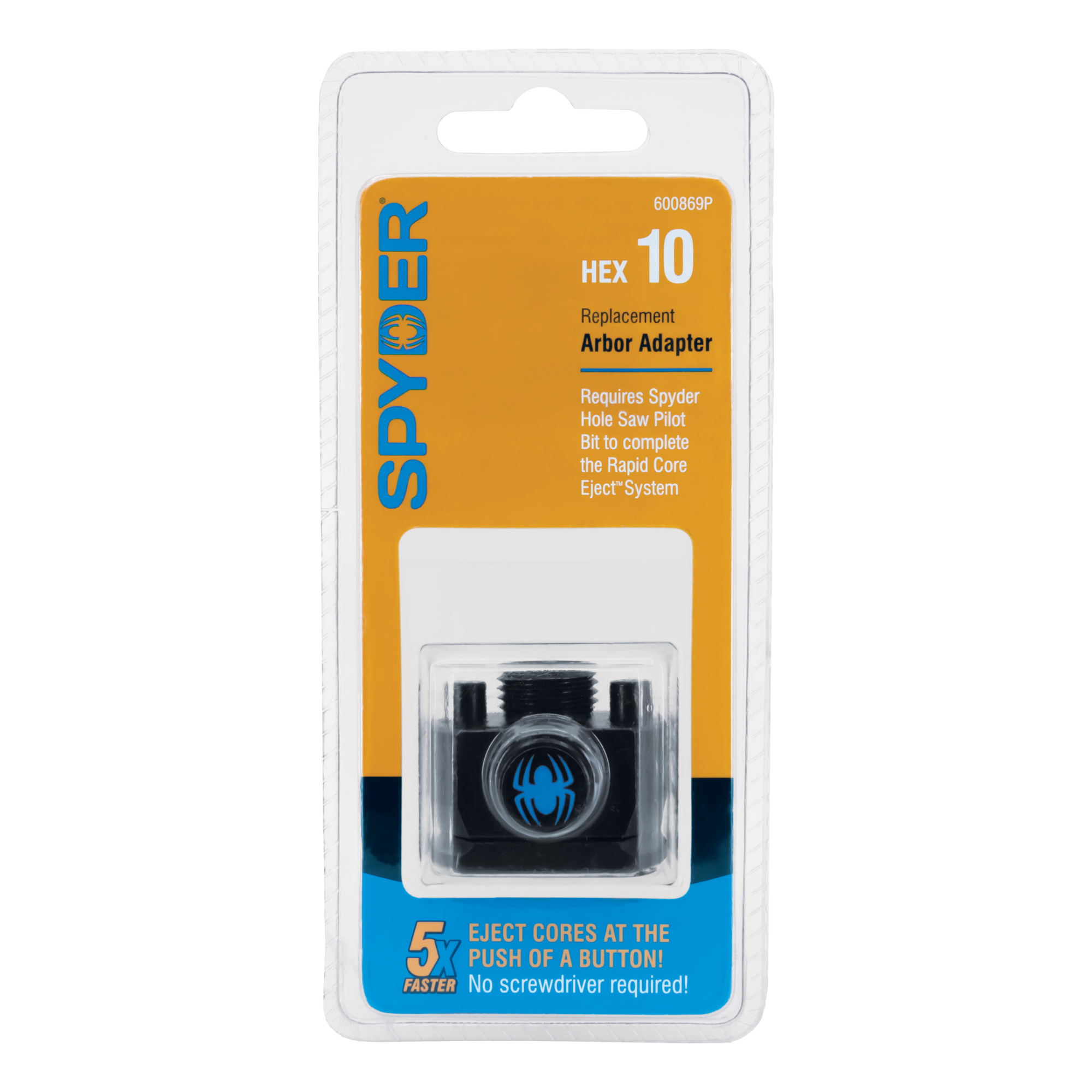 SPYDER Rapid Core Eject™, Hex10 1/2in. Quick Change Hole Saw Arbor ...