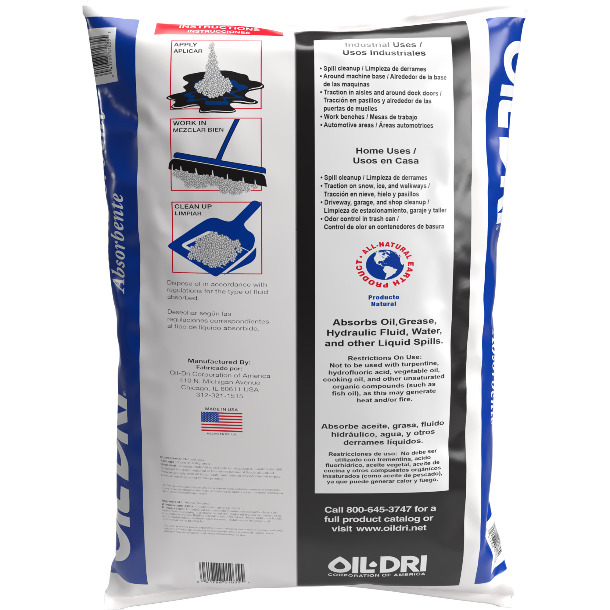 Oil-Dri, 35 Pound Premium Granular Clay Floor Absorbent, Pieces (qty ...