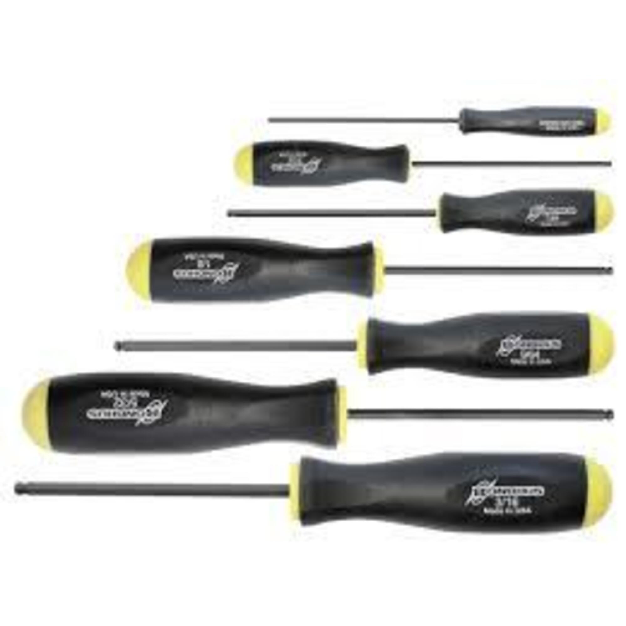 Bondhus, Ball End Tip Screwdriver Set, 7 pcs: 5/64in.-3/16in., Model ...