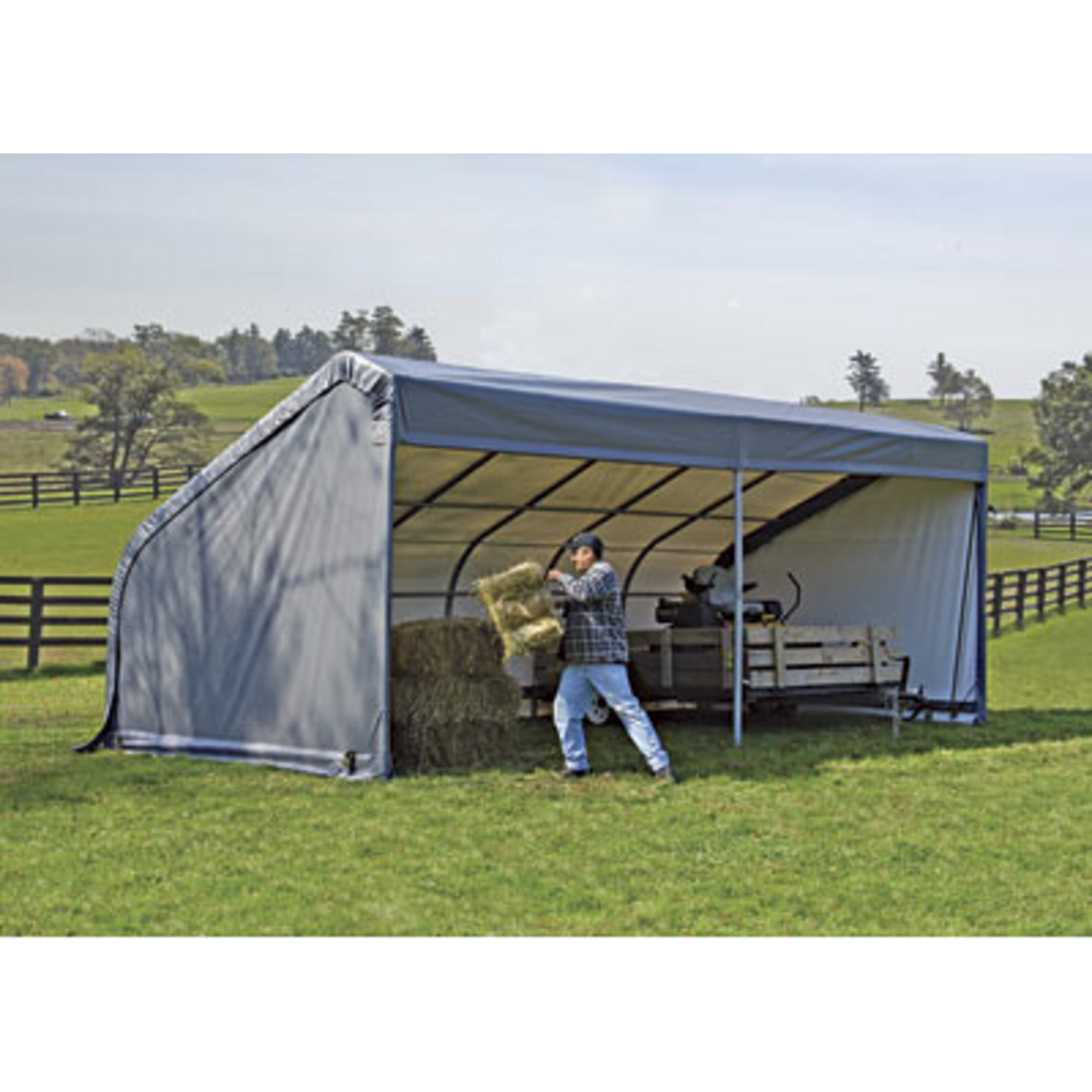 ShelterLogic Adirondak™ Storage Shelter — 24ft.L x 12ft.W x 10ft.H ...