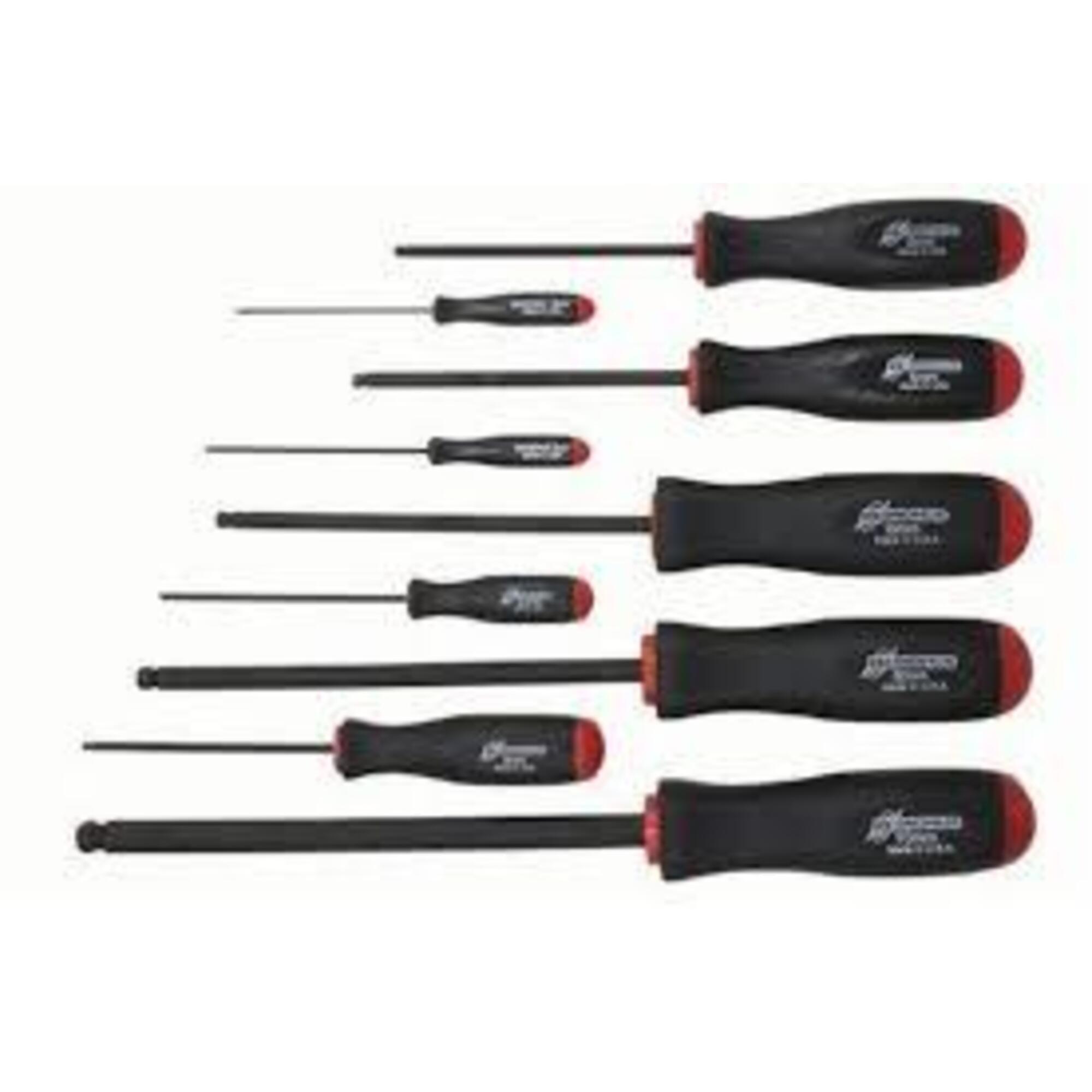 Bondhus, ProHold Ball End Tip Screwdriver 9pc: 1.5mm-10mm, Model ...