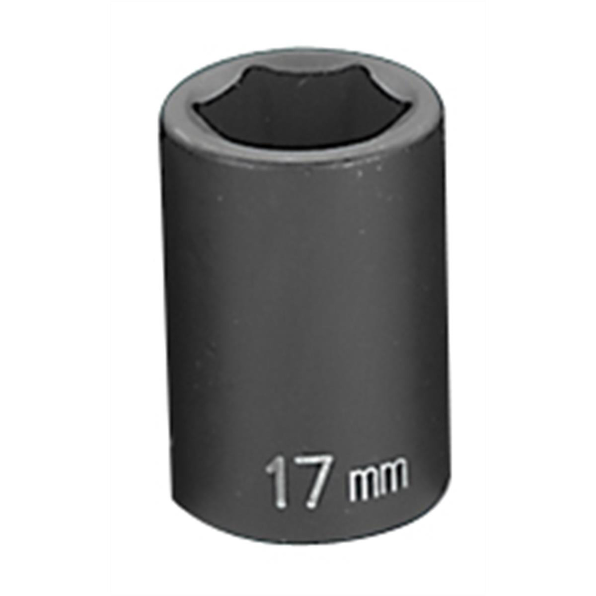 Grey Pneumatic Impact Socket - 17mm, 1/2in. Drive, 6-Point, Chrome ...
