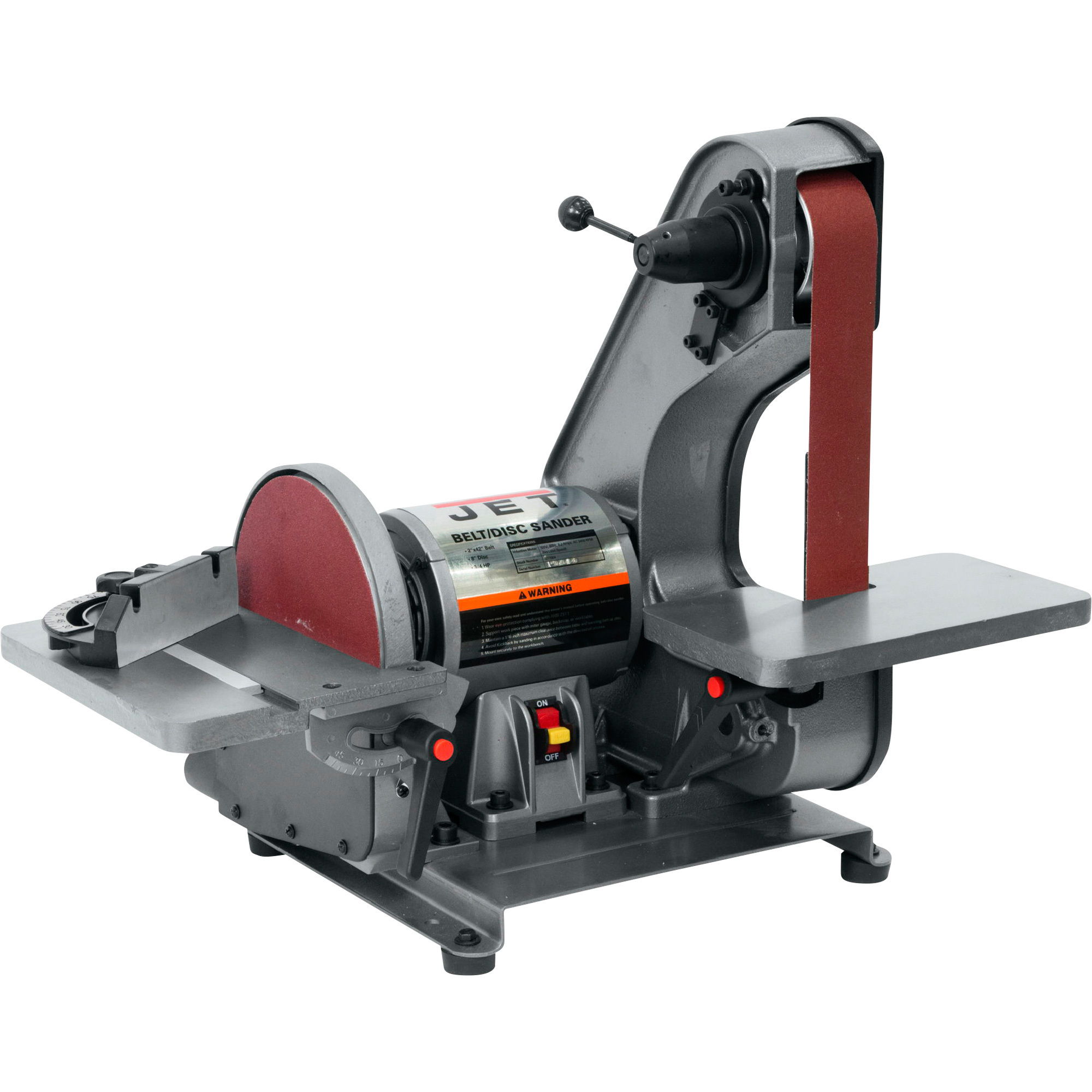 JET Combination Belt/Disc Sander, 2in. x 42in. Belt, 8in. Disc, Model ...
