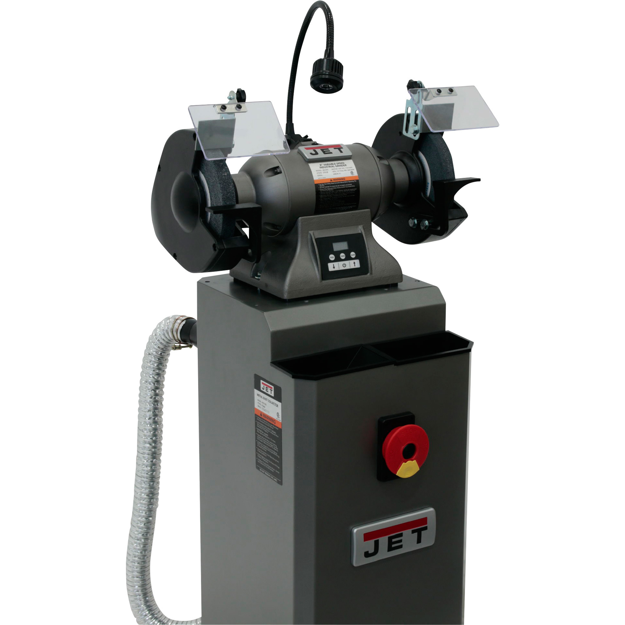 JET Variable-Speed Industrial Benchtop Grinder, 8in., 1 HP, 3600 RPM ...
