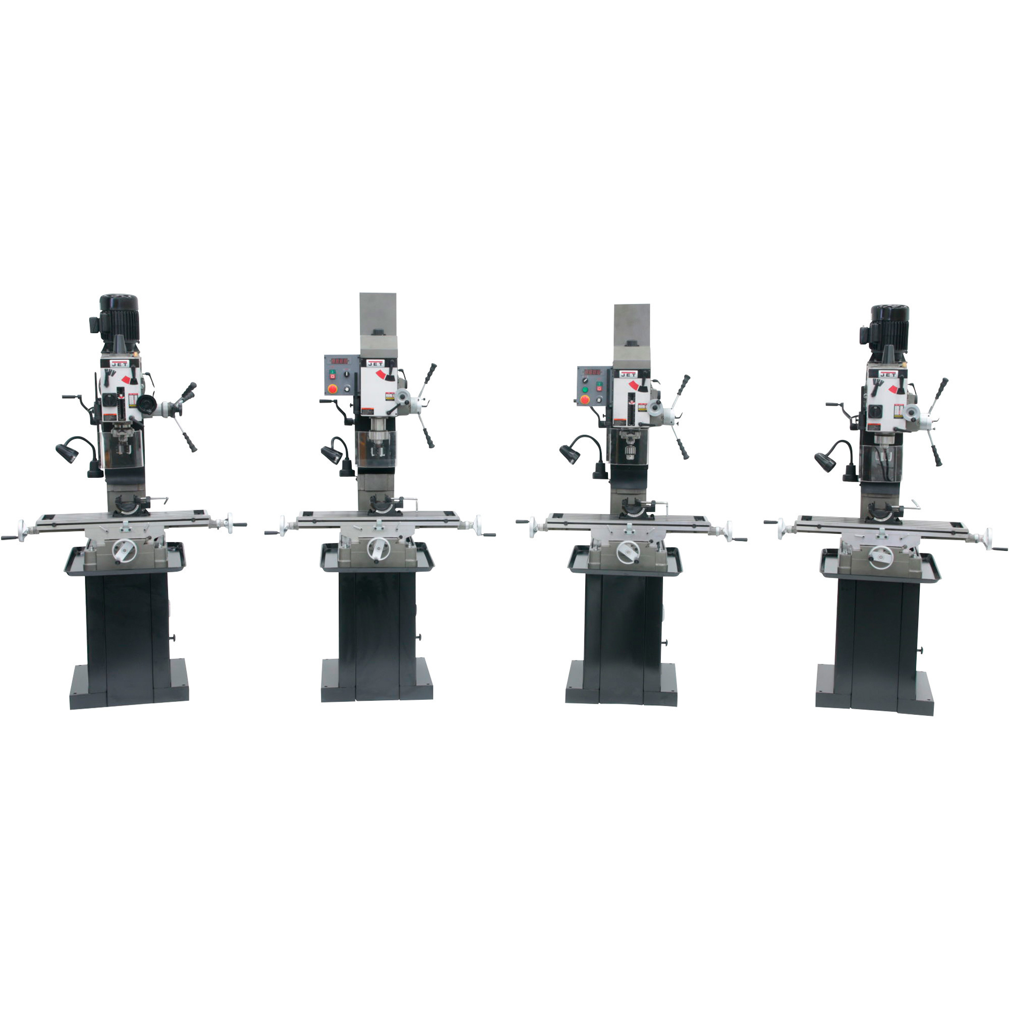 JET Geared Head Square Column Mill/Drill with Newall DP 500 2-Axis DRO ...