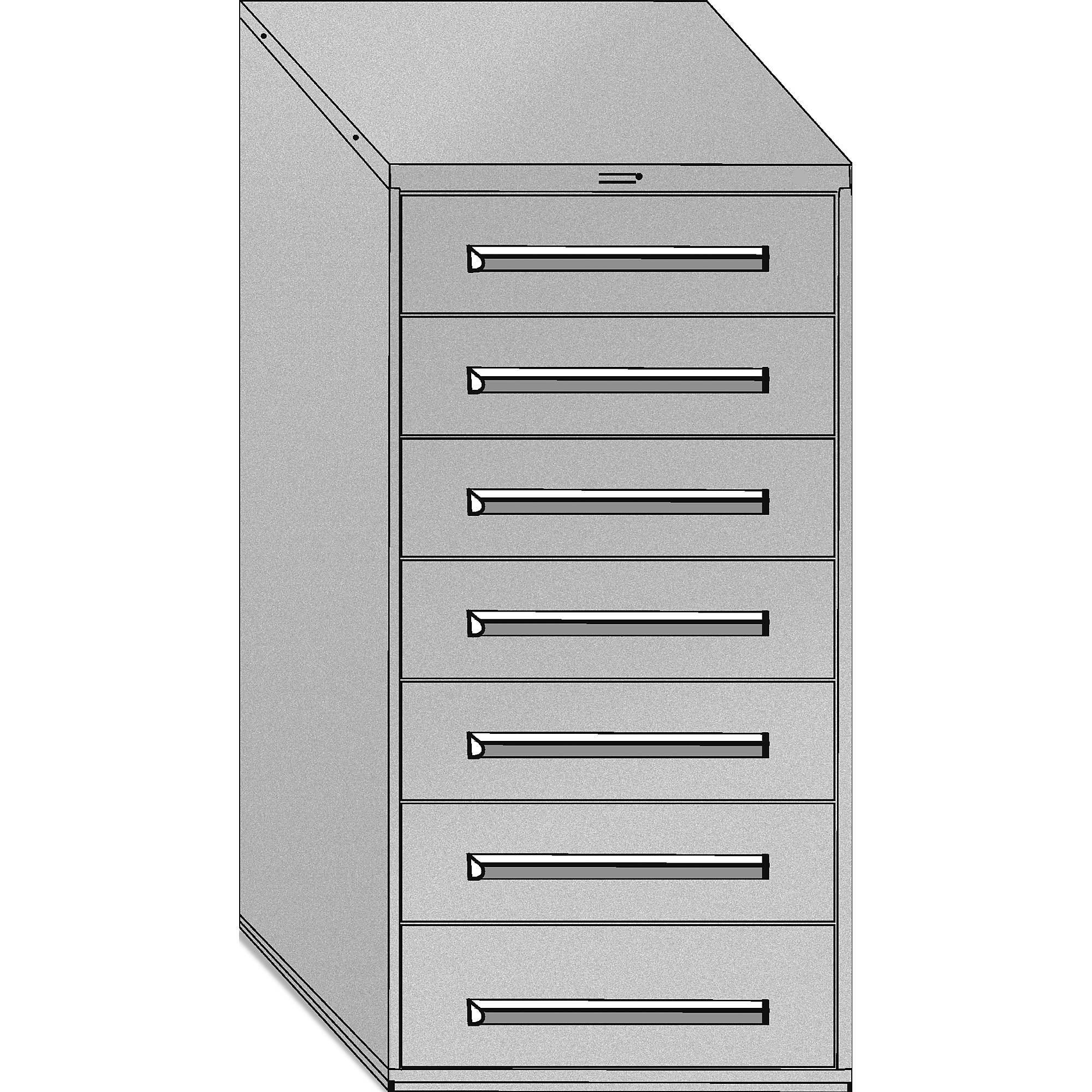 Equipto, Modular Drawer Unit w/Div30W x 27 3/4D x 59H, Height 59 in ...
