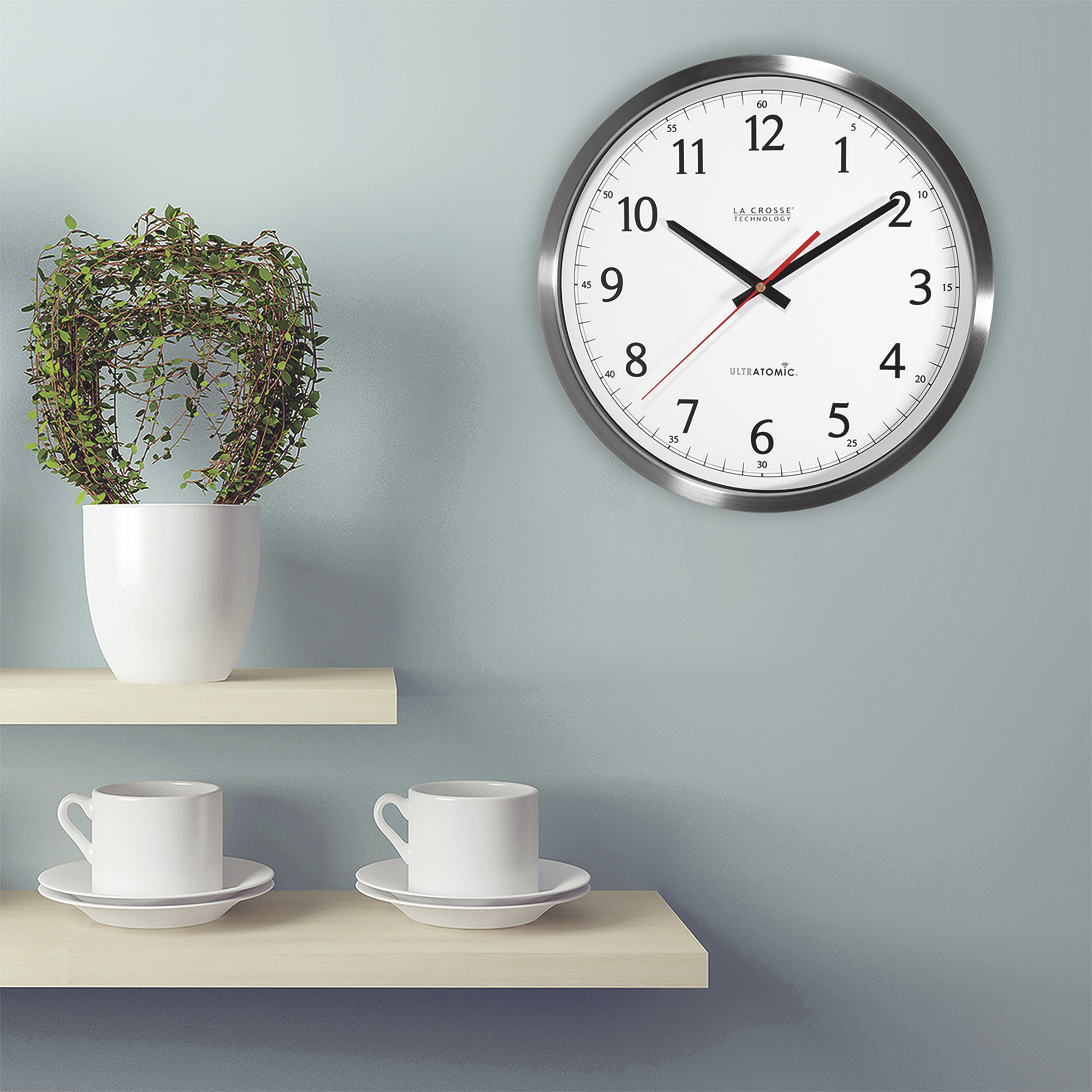 La Crosse 14in. UltrAtomic Wall Clock — Model# 404-1235UA-SS | Northern ...