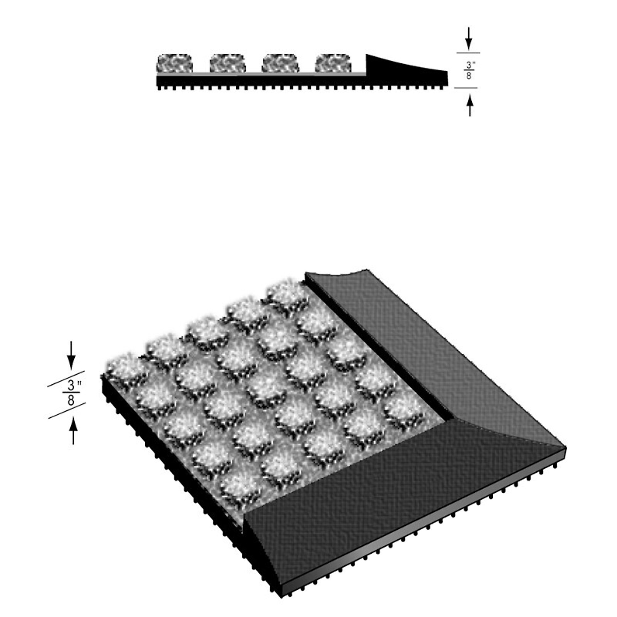 Rhino Mats, Town & Country, Commerical-Grade Entrance Mat, 4' x 6' x 3/ ...