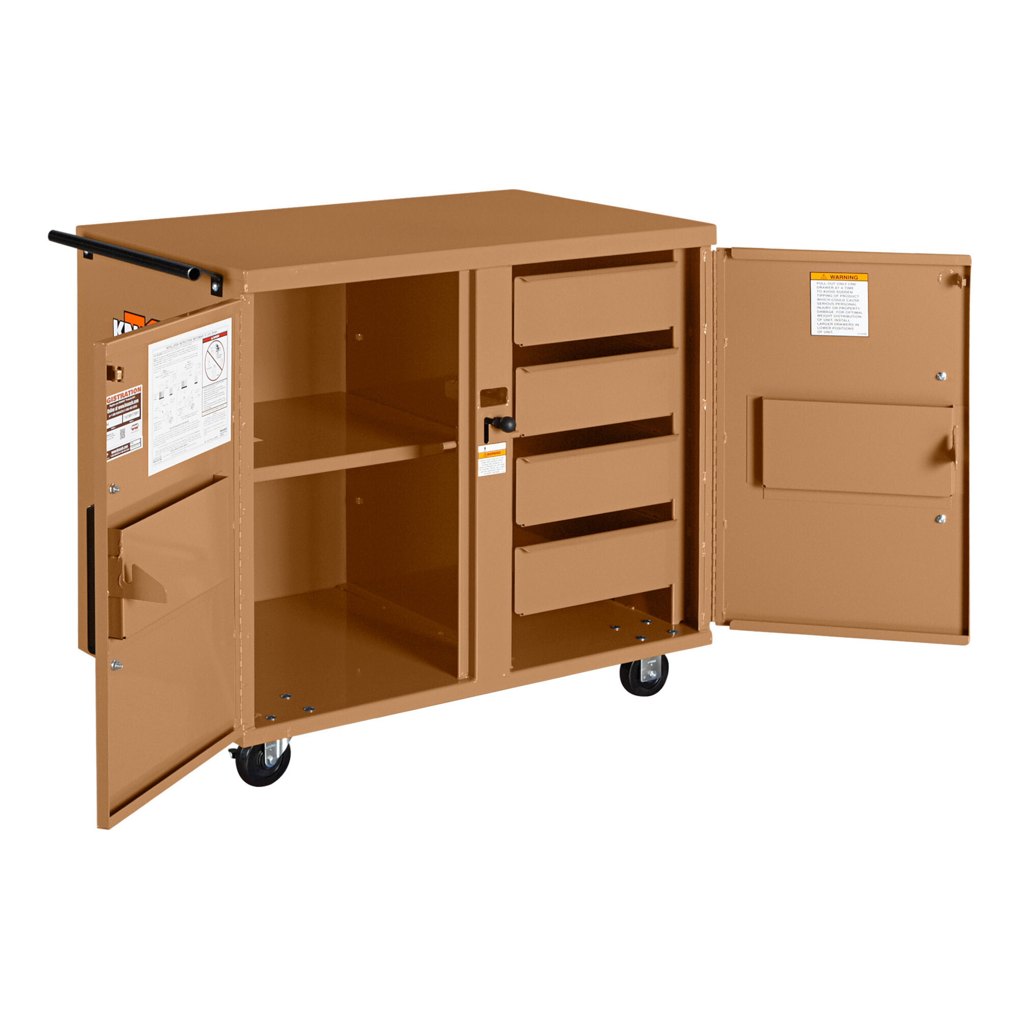 KNAACK Jobmaster Rolling Workbench, Tan, 10.8 Cu. Ft., 40.6in.W x 25in ...