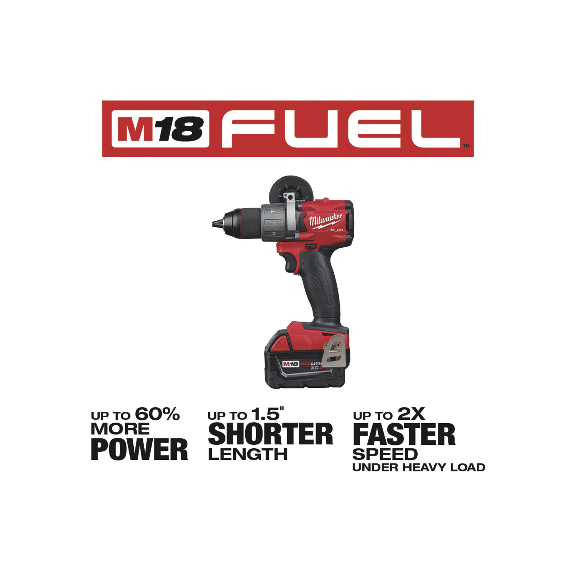 Milwaukee M18 Fuel Li Ion Cordless Power Tool Set — 1 2in Hammer Drill