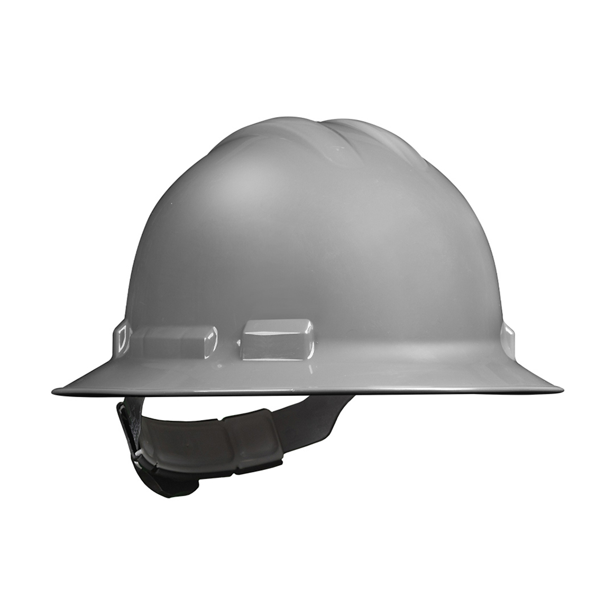 Malta Dynamics 4 Pt. Ratchet Full Brim Hard Hat, Grey, Type 1, Class E ...