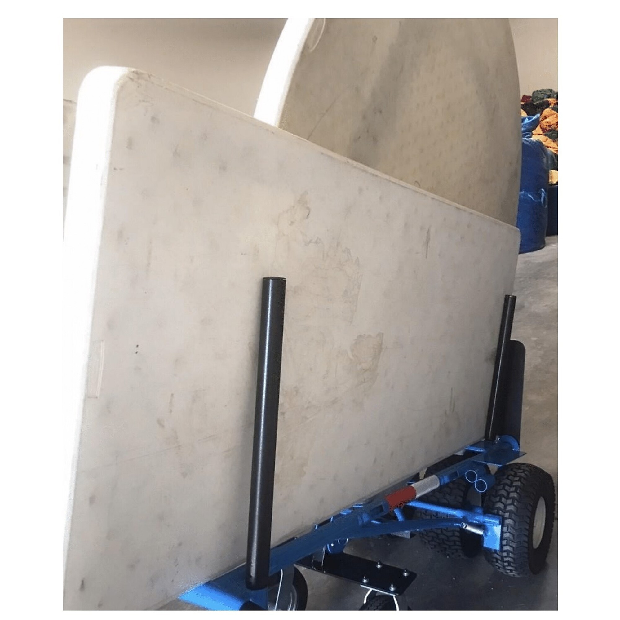 AZHT Hand Dolly (remvbl base plate) 4 Flat Free tires 2000 lb cap ...