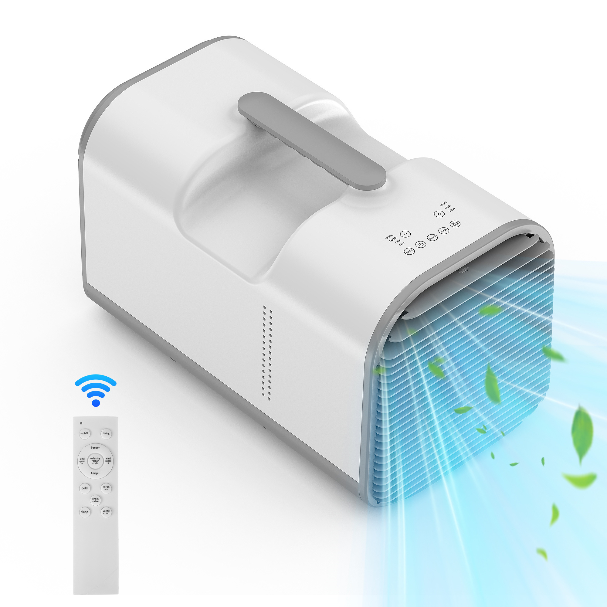 4,500 BTU Portable Air Conditioner Cools 150 Sq. Ft. in Gray with ...