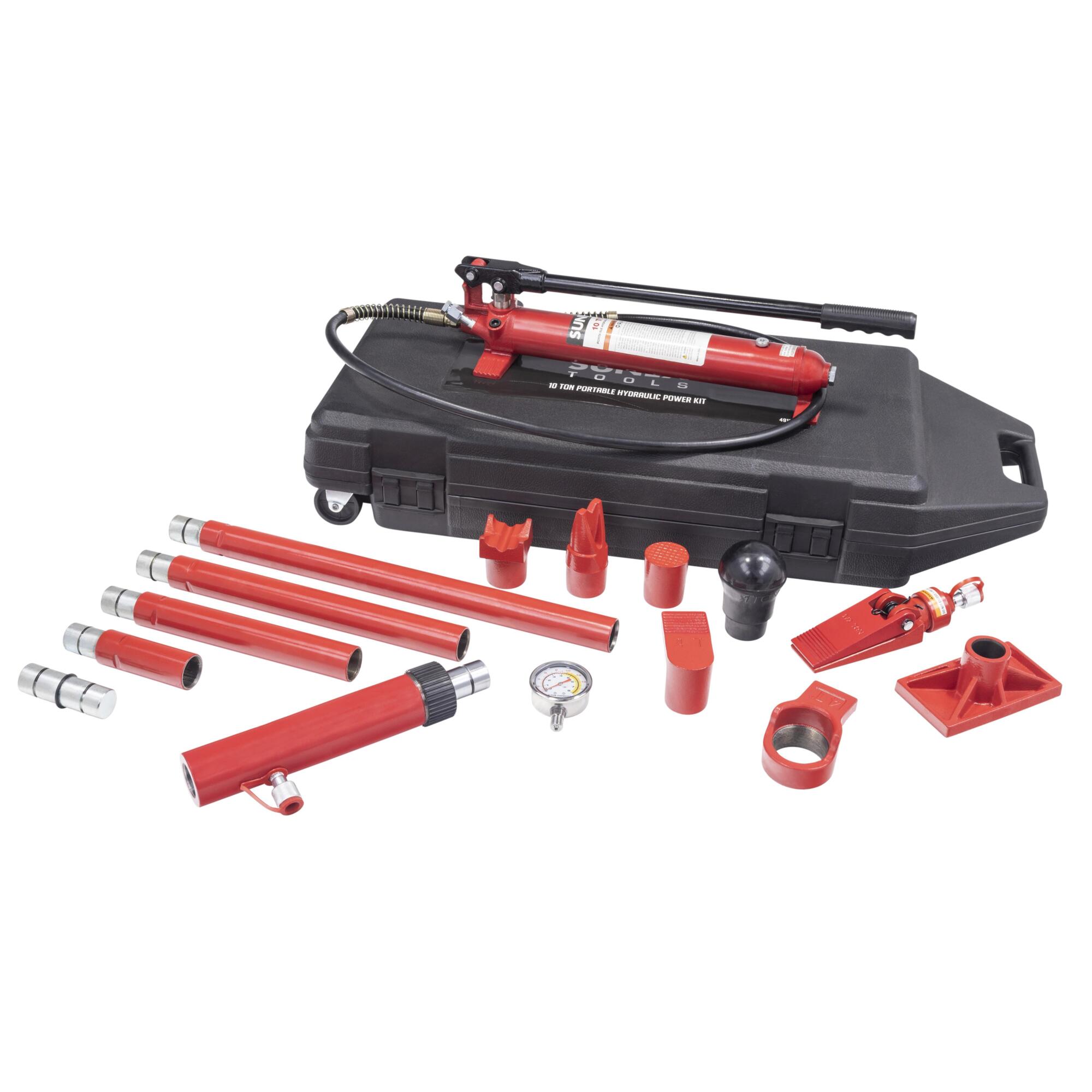 Sunex Tools, 10 Ton Portable Hydraulic Power Kit, Model # 4910B Ram Kit ...