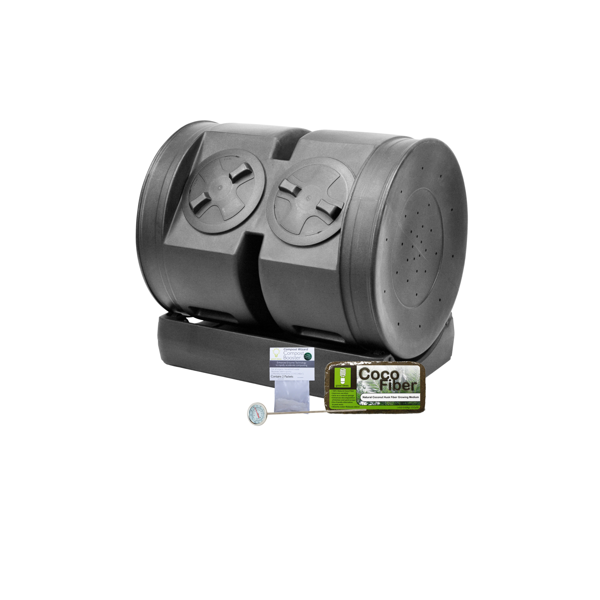 Good Ideas Compost Wizard Dual Senior Starter Kit - Black | Northern Tool