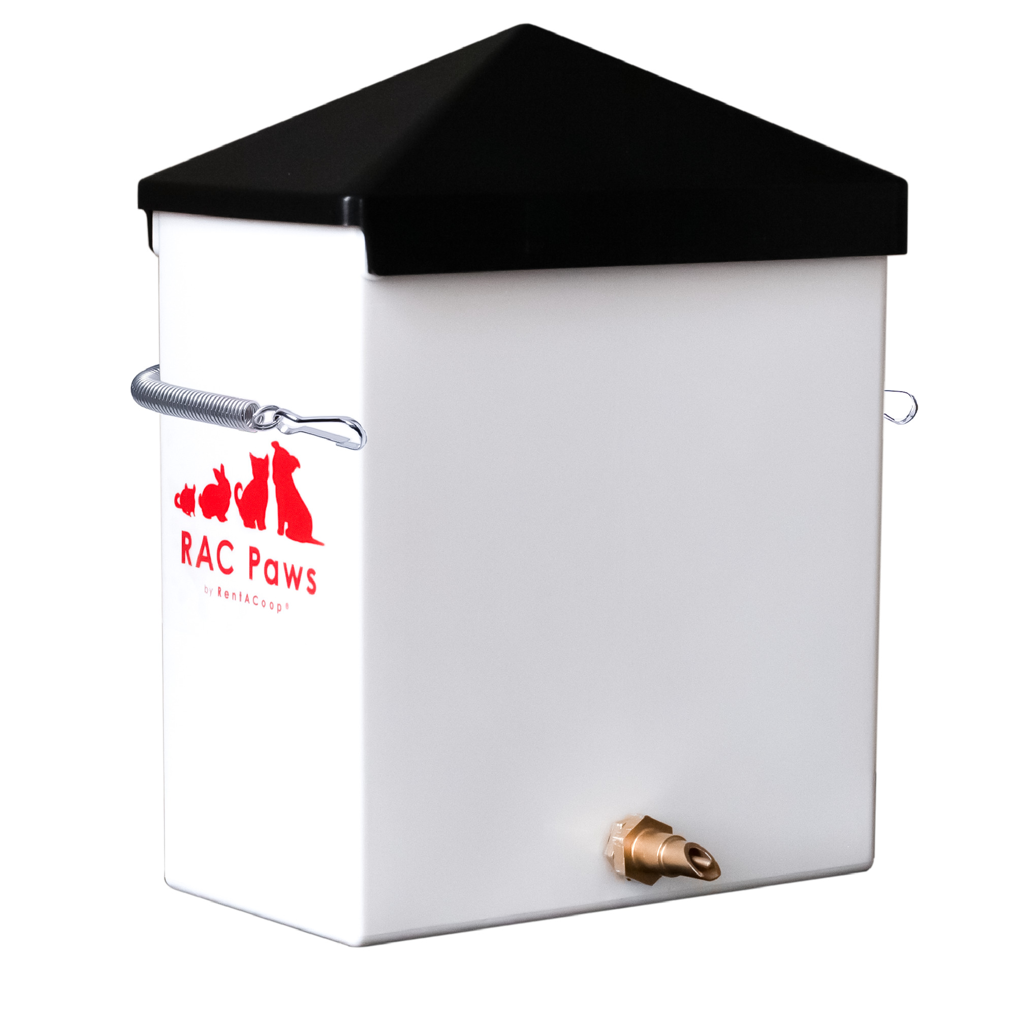 RAC Paws by RentACoop 64oz (2L) No-Drip Brass Nozzle Drinker with Easy ...