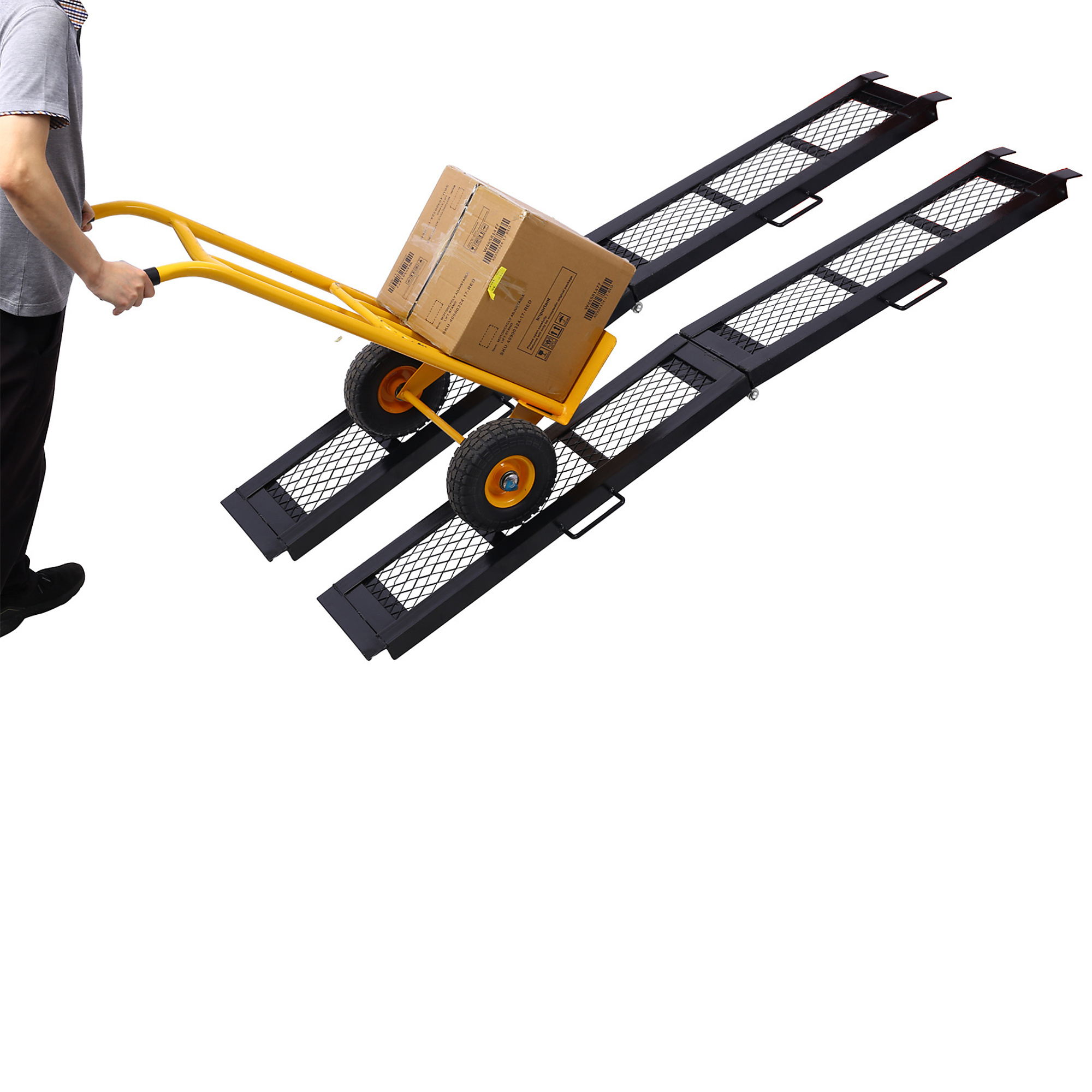 80\" Steel Loading Ramp, 800LBS Capacity, Portable Motorcycle Ramp ...