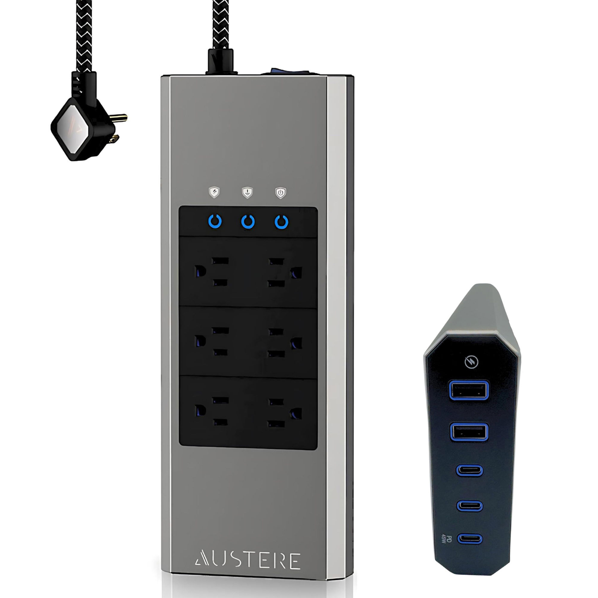 Austere® VII Series Power 4,000-Joules 6-Outlet Surge Protector Power ...