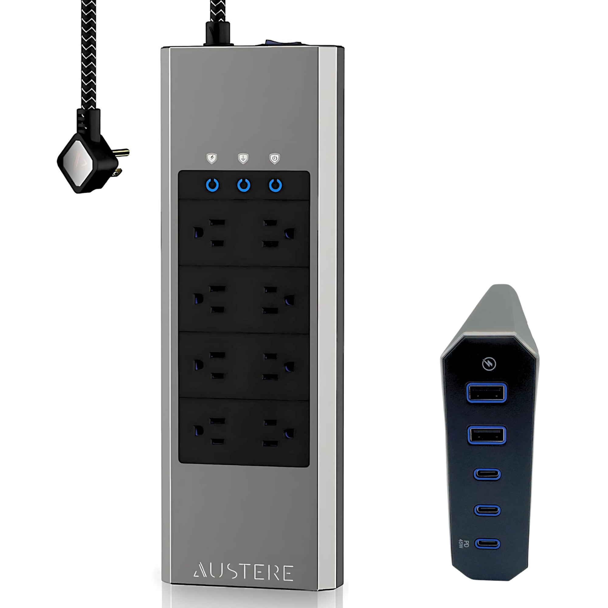 Austere® VII Series Power 4,000-Joules 8-Outlet Surge Protector Power ...