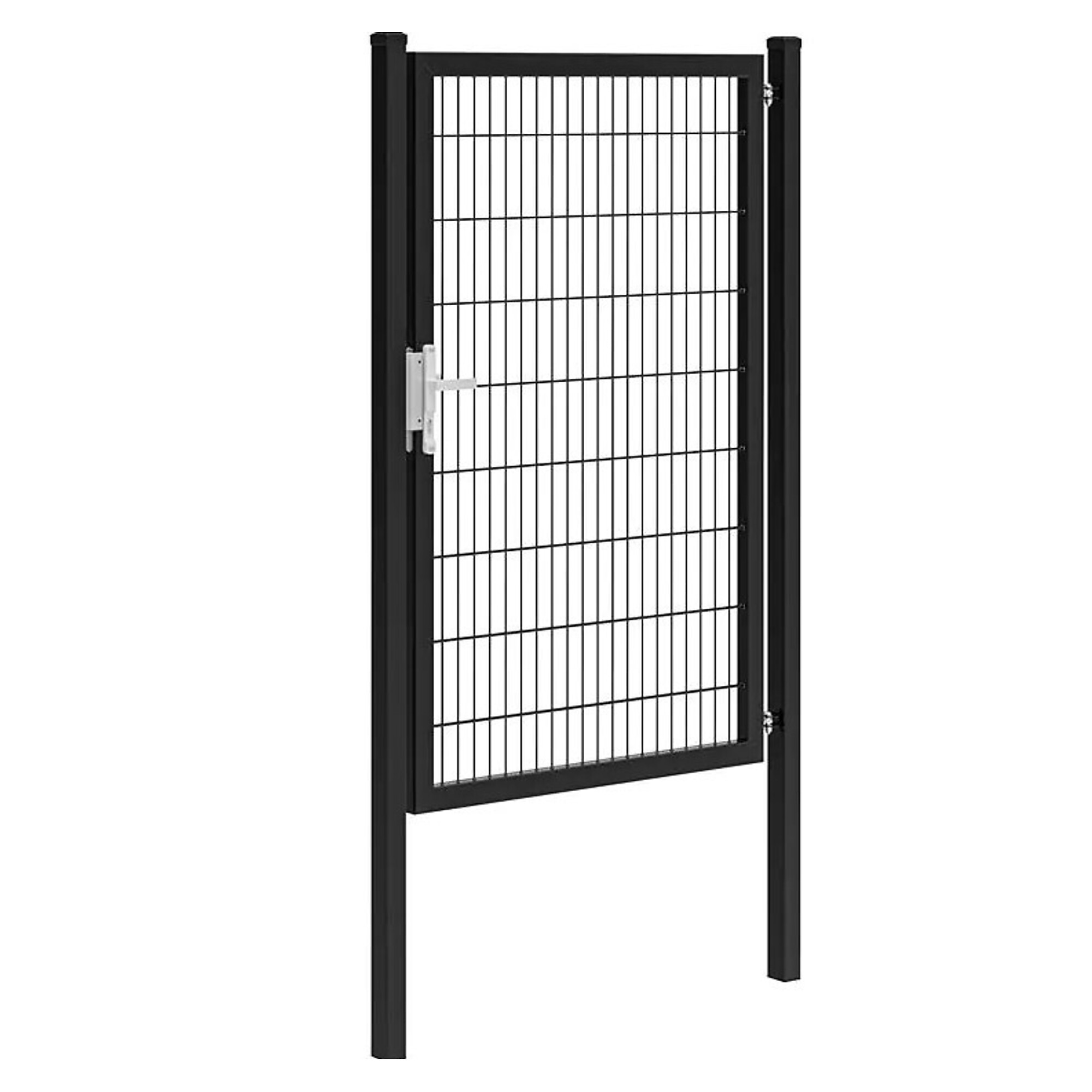 Tarter Classic 6 ft. x 4 ft. Black Steel Residential Fence Gate ...