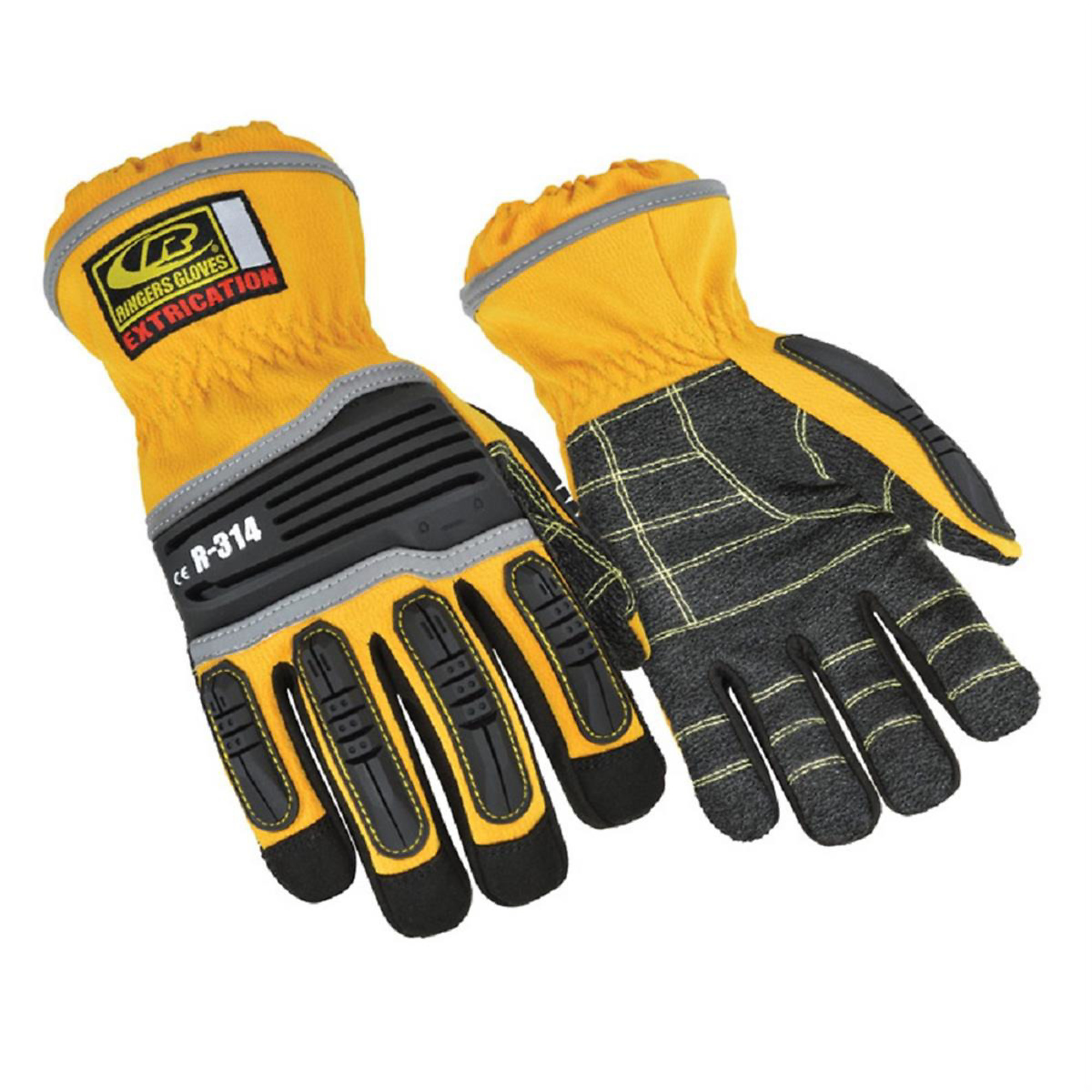 Ringers Extrication Gloves — XXL, Yellow, TPR Impact Protection, High ...