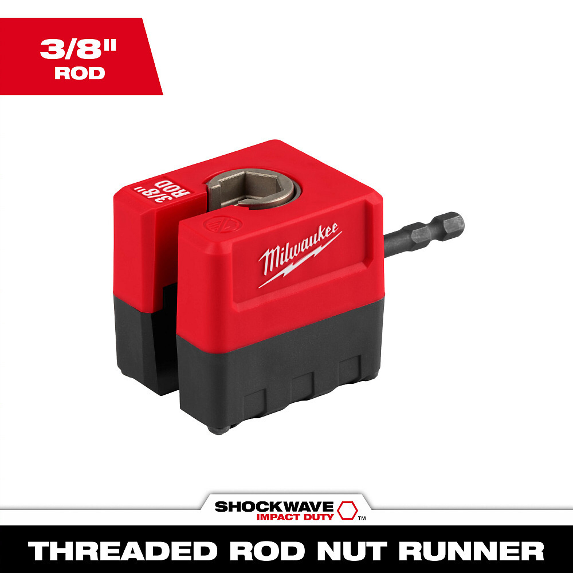 Milwaukee SHOCKWAVE™ Impact Duty 3/8\" Threaded Rod Nut Runner, Model ...