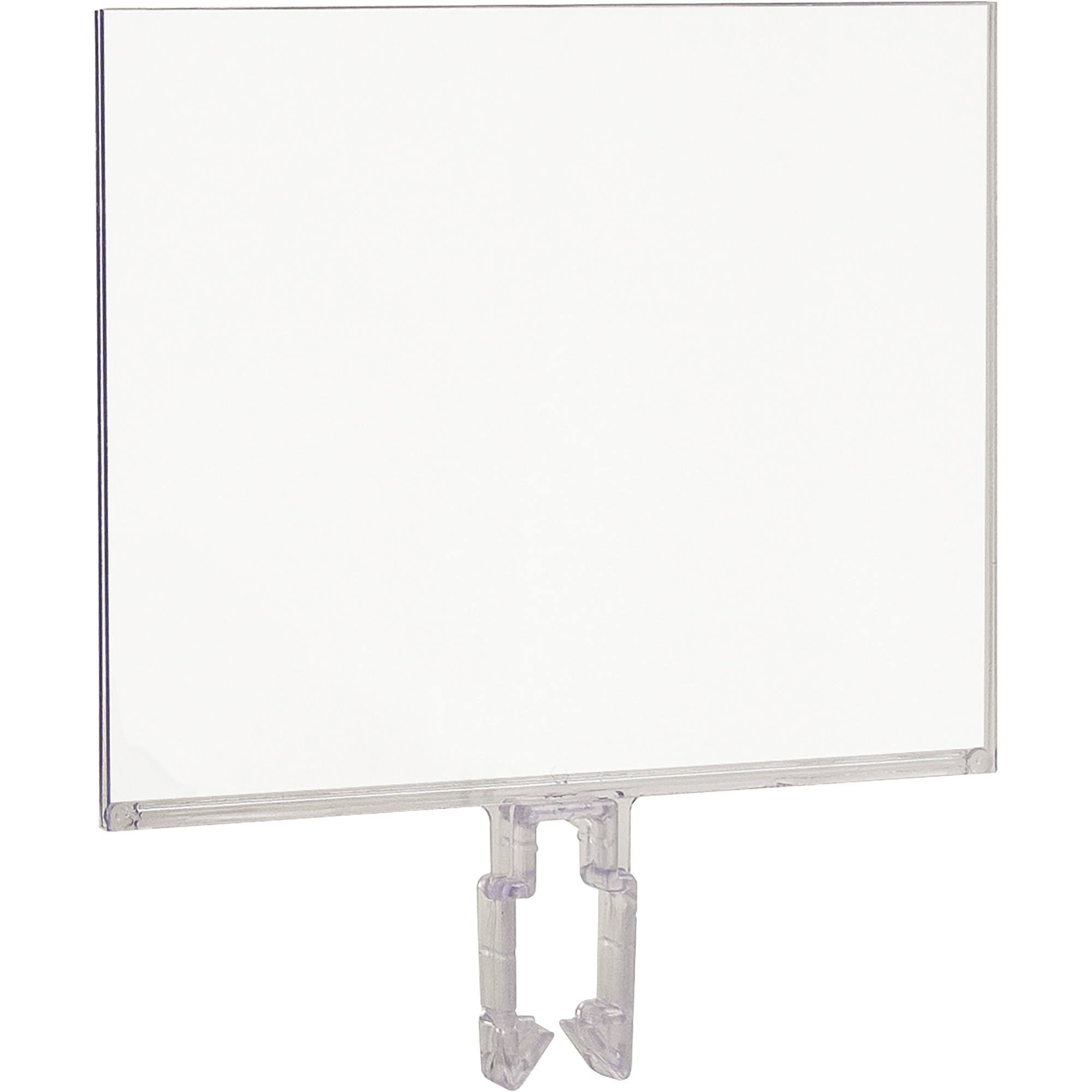 Econoco Polycarbonate Retail Sign Holder with Hang Rail Clamp, 24-Pack ...