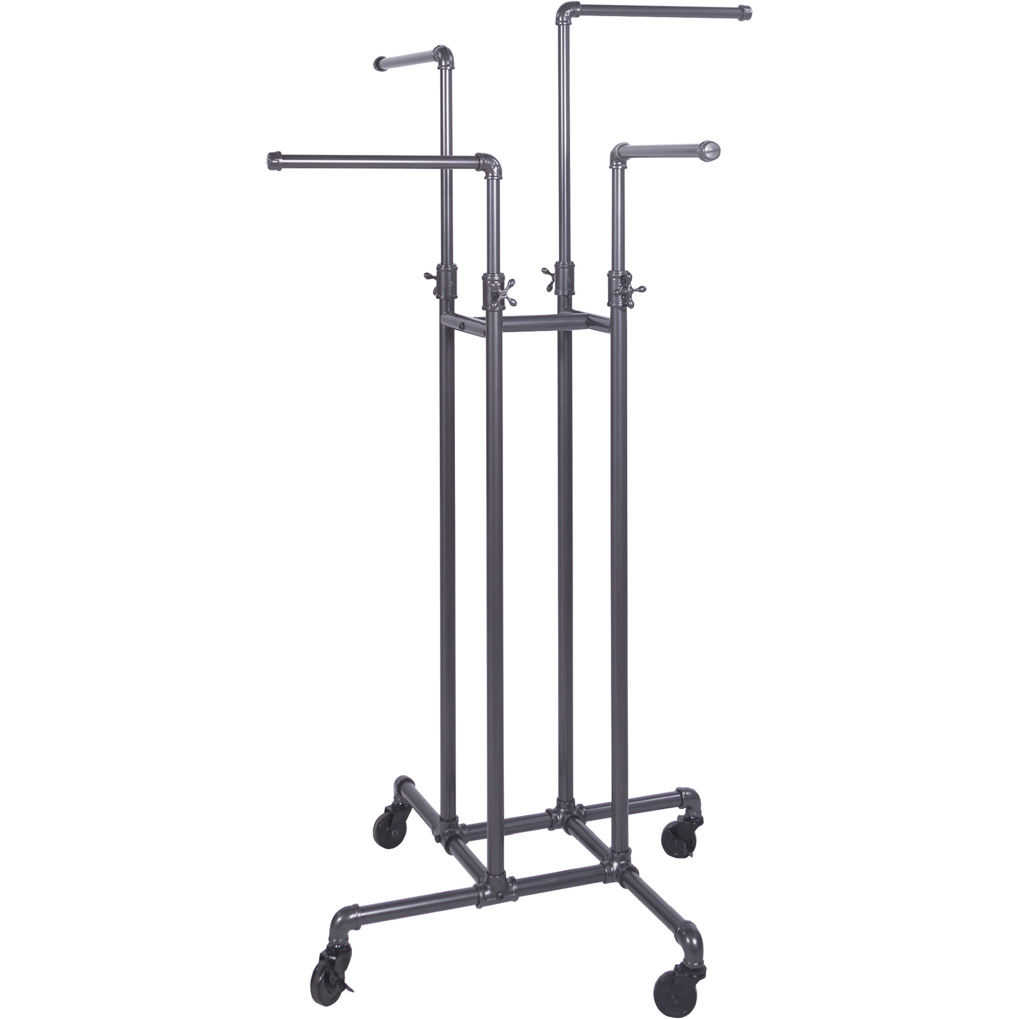Econoco Pipeline Display Rack with 4-Way Adjustable Arms, Anthracite ...