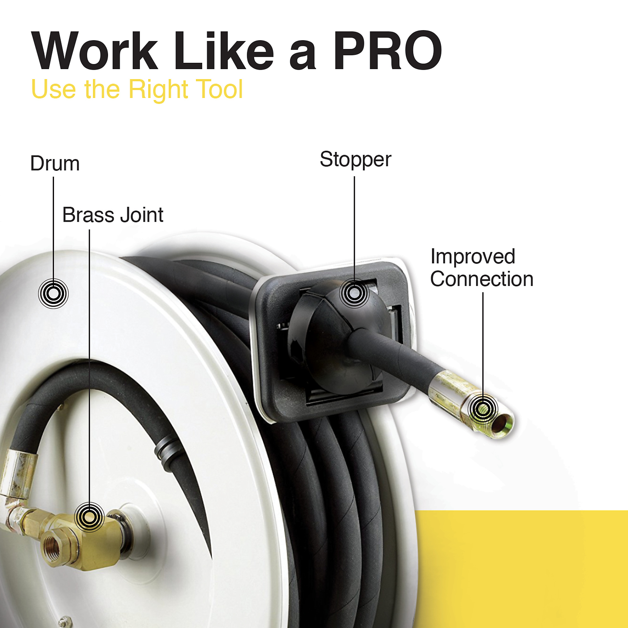 Retractable Oil Hose Reel 1/2\" x 50', TRI-M850154 | Northern Tool