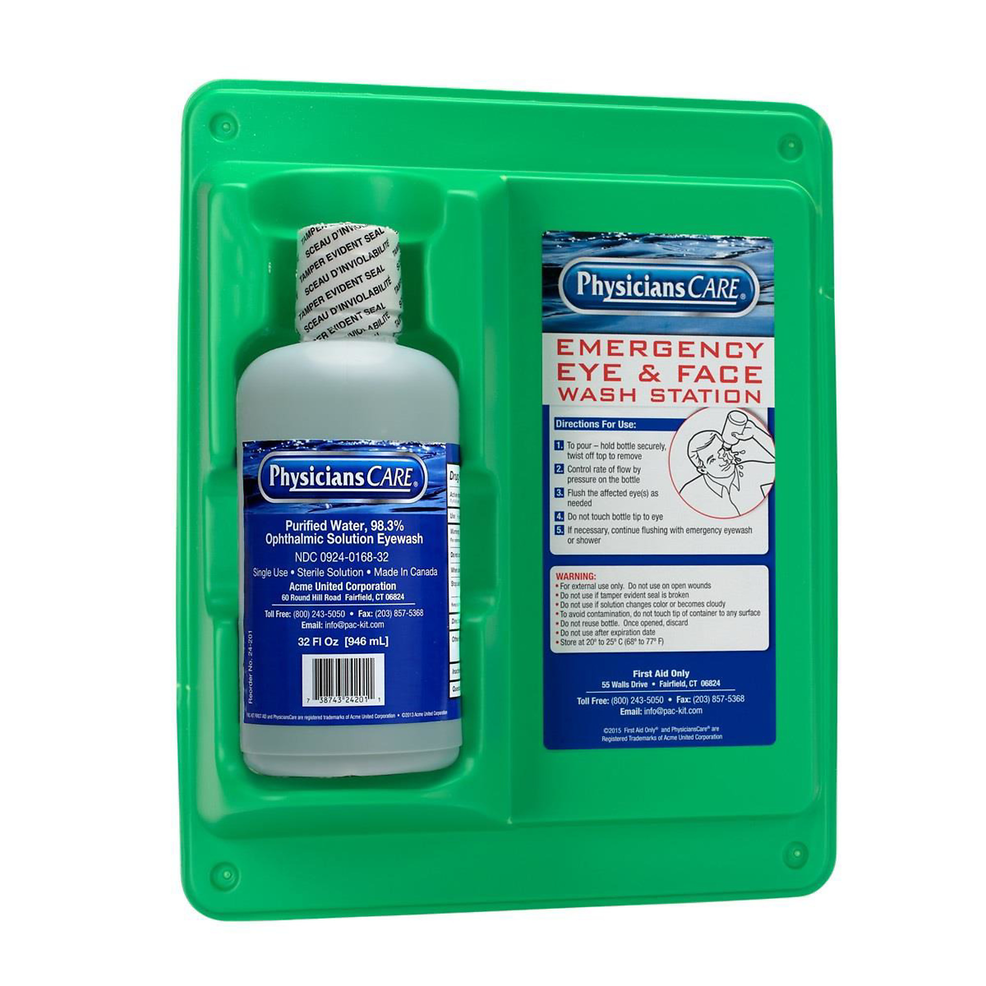 First Aid Only Eyewash Station — 32 Oz., Screw Cap Bottle, Model# FAO24-202-001 | Northern Tool
