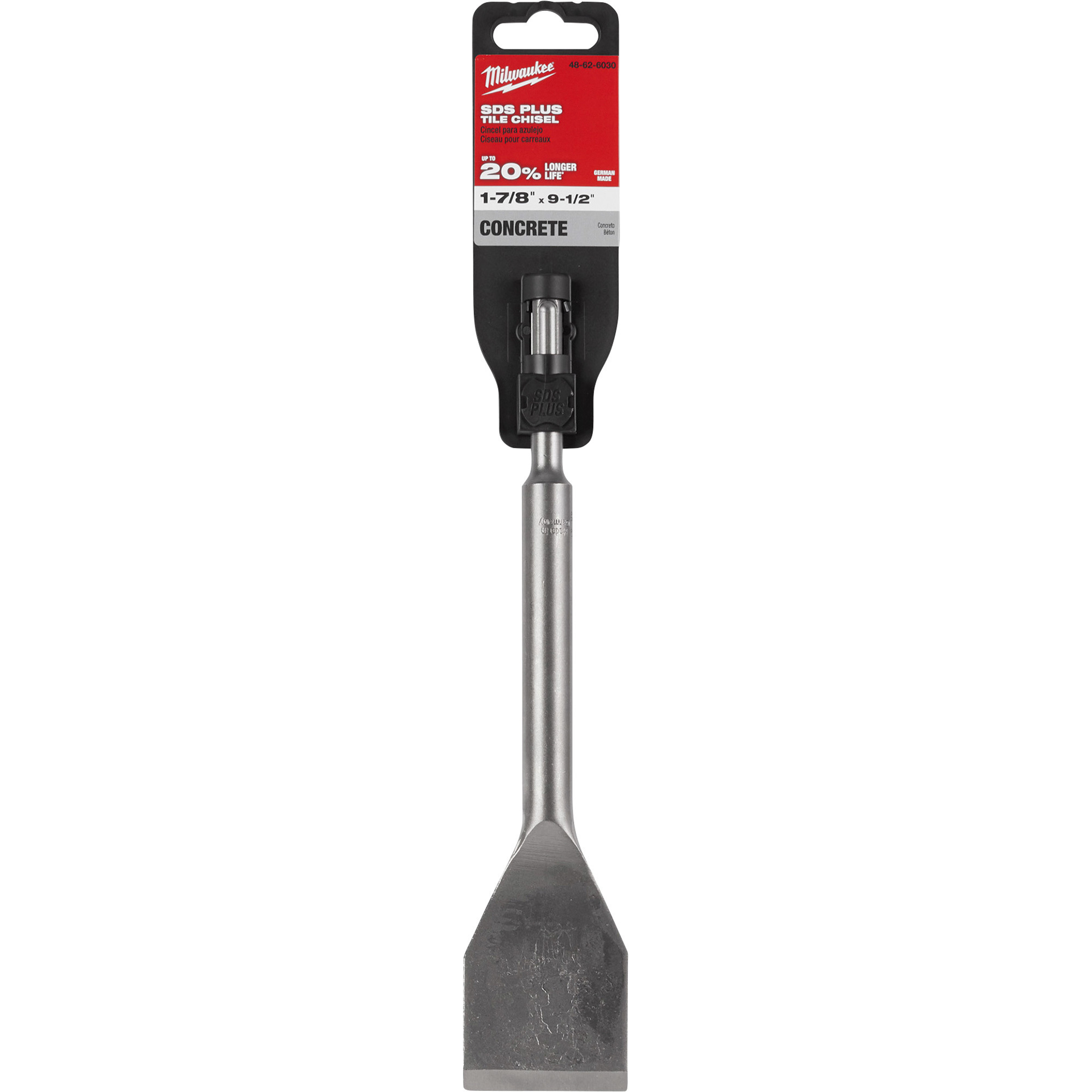 Milwaukee SDS Plus Tile Chisel, 9 1/2in.L x 2in.W, Model# 48-62-6030 ...