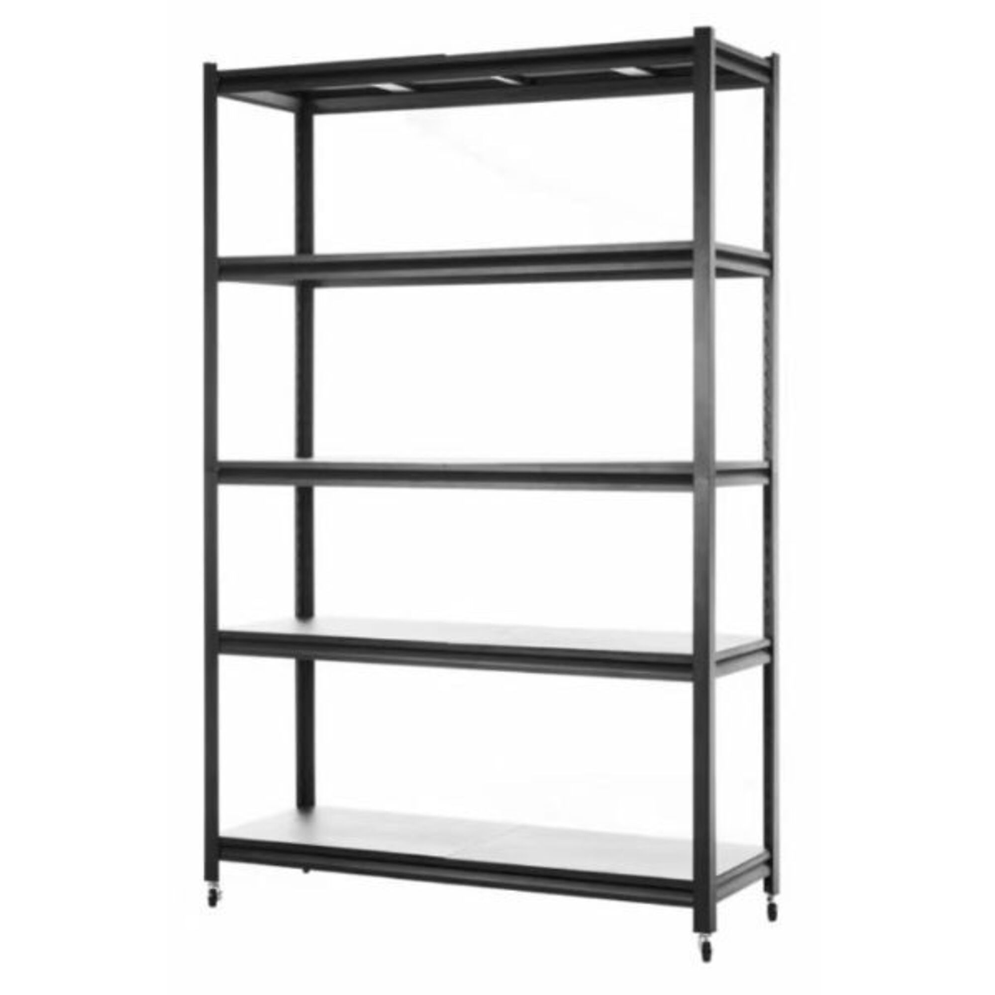 5-Shelf Metal Storage Rack With Casters, 46x17x72, Model #8424 ...