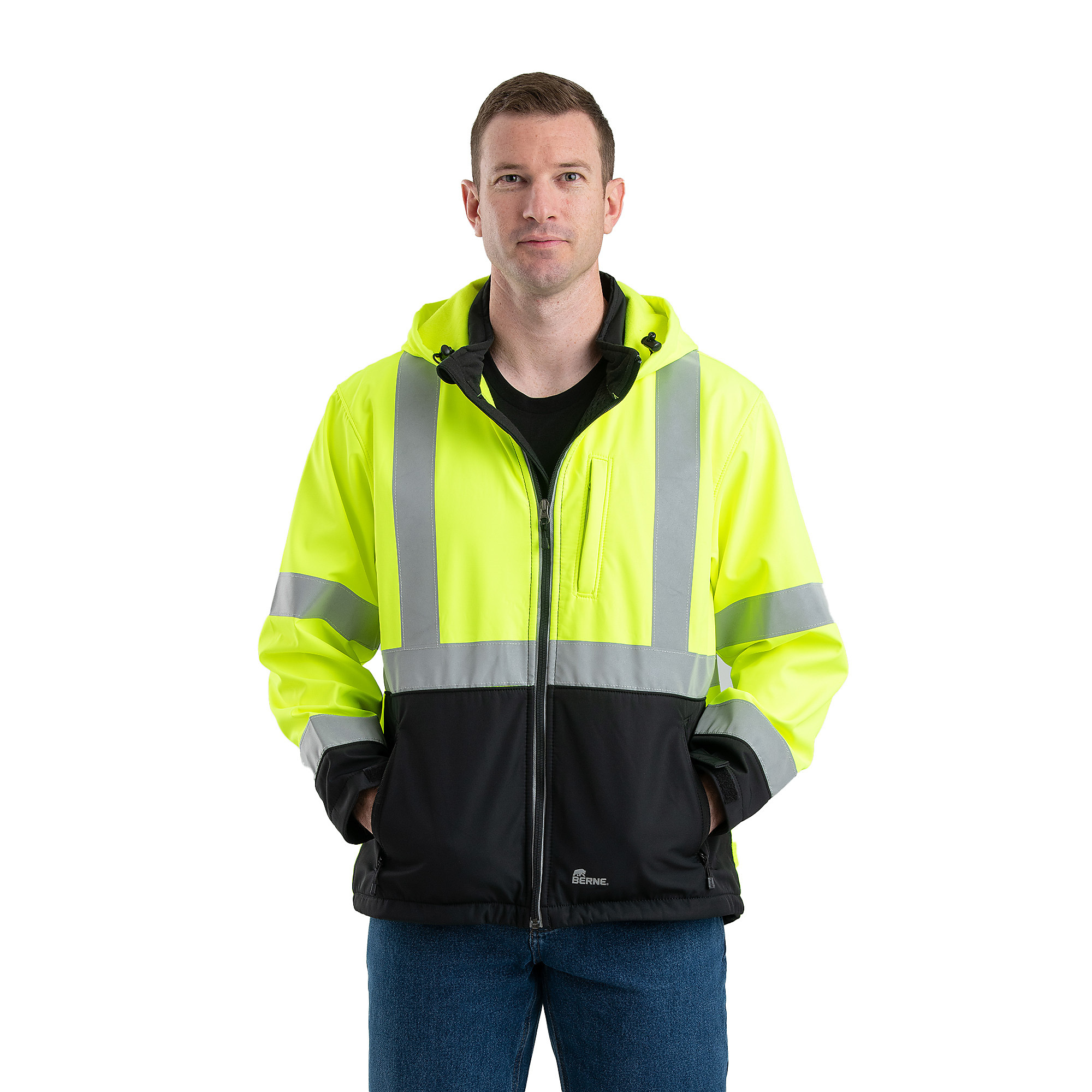 Hi Vis Class 3 Hooded Softshell JacketHVJS206 | Northern Tool
