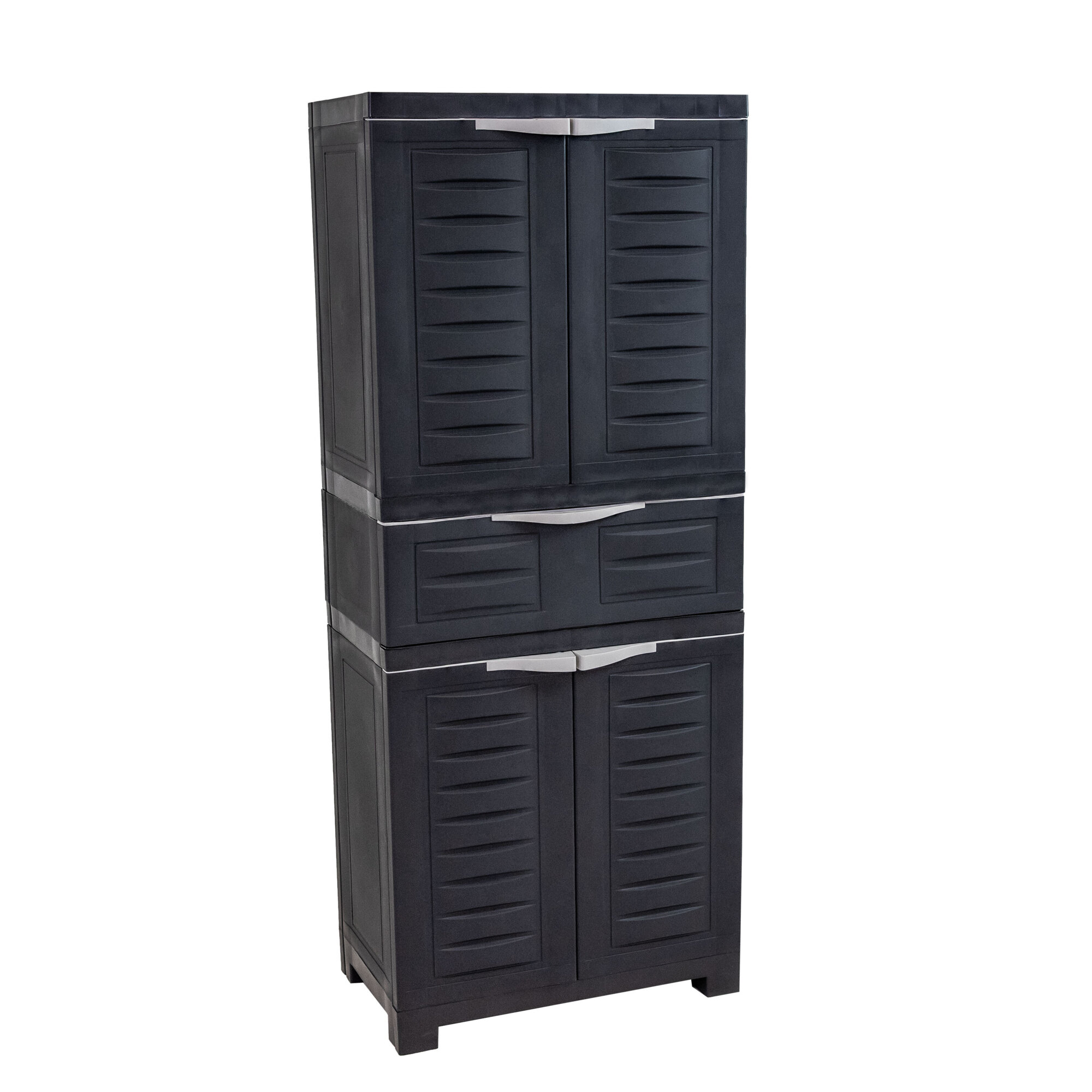 Sunnydaze Plastic Storage Cabinet — 57in., 2 Adjustable Shelves ...
