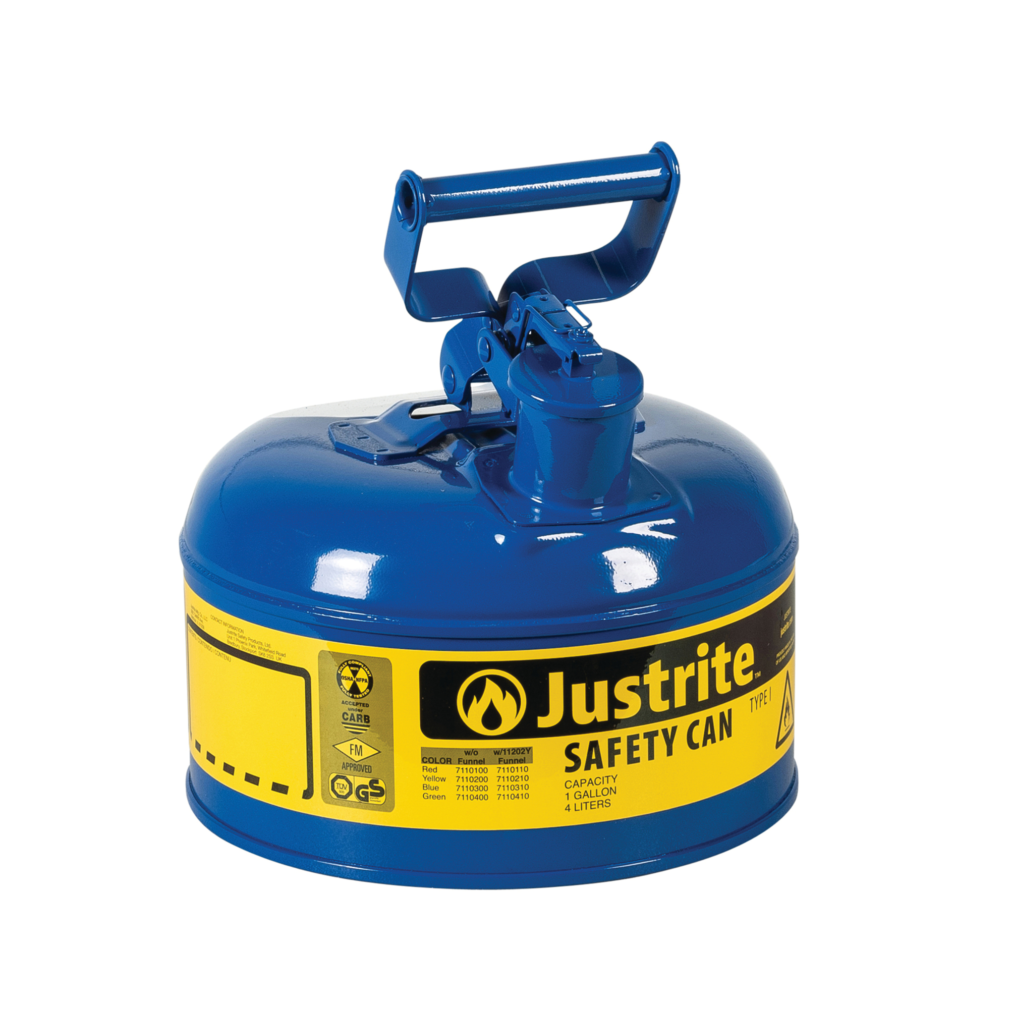 Justrite, JR,CAN, SFTY, TYPE1, 1G, BLU, 7110300 | Northern Tool