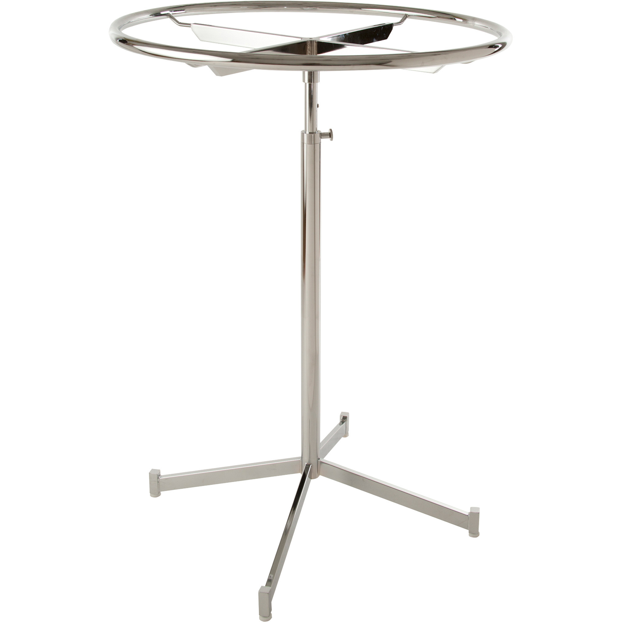 Econoco Revolving Round Display Rack — Chrome, 36in. Dia. with Round 1 ...