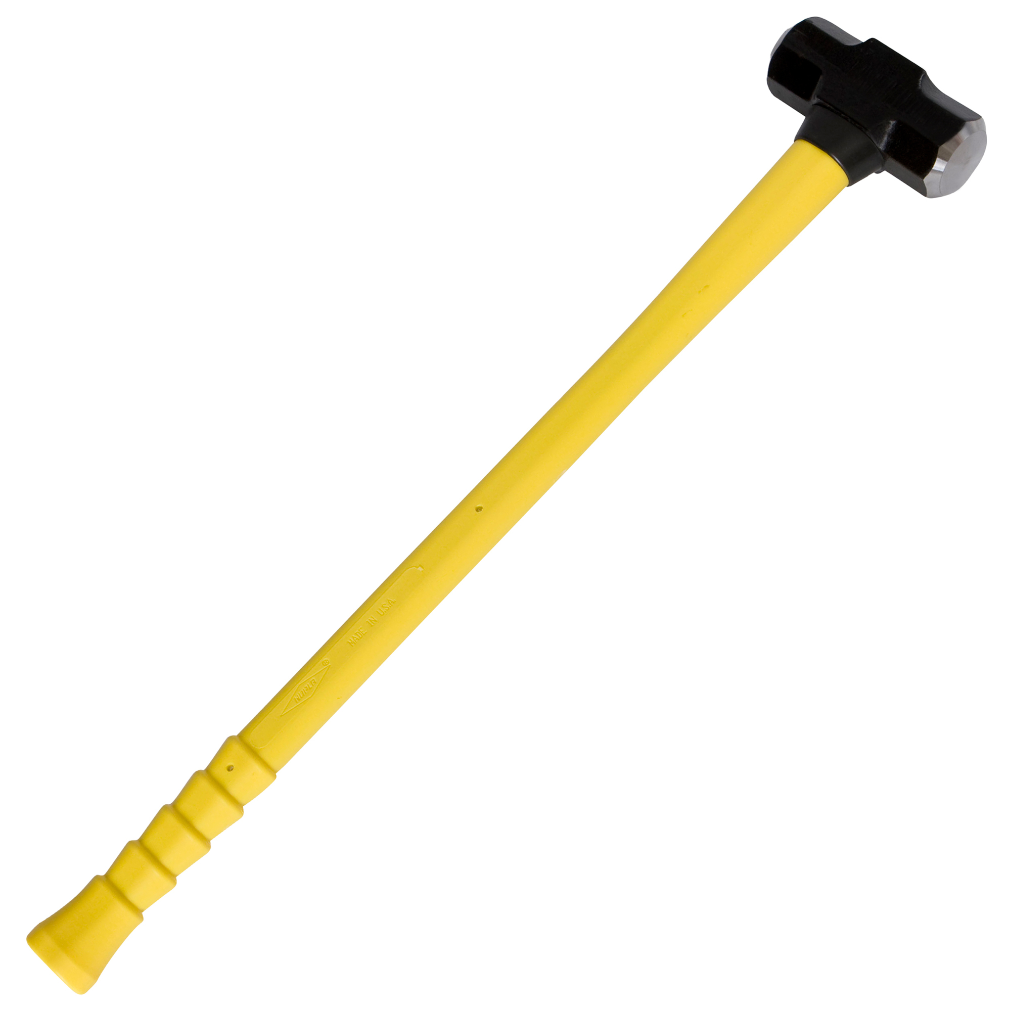 Nupla 8 lb Steel Sledge Hammer with Non-Slip Super Grip and Durable 32 in ERGO POWER Fiberglass ...